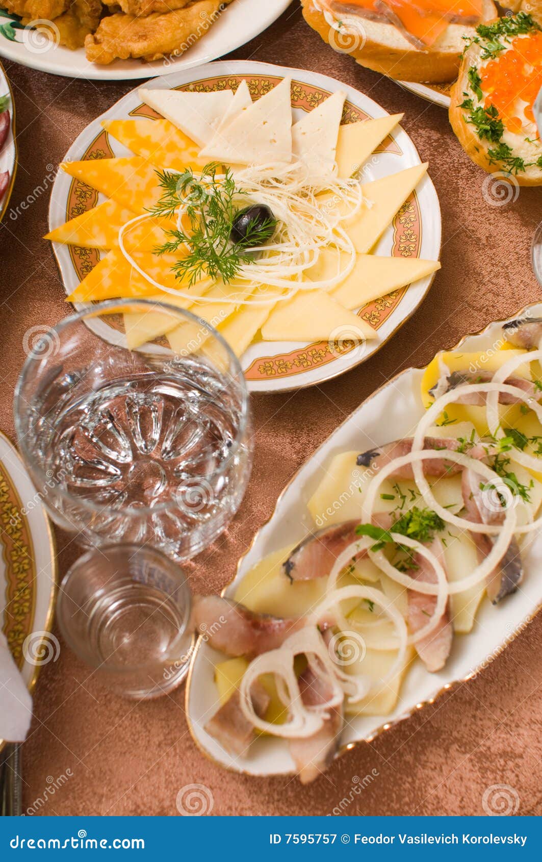 Herring with a Boiled Potato. Stock Image - Image of greens, napiform ...