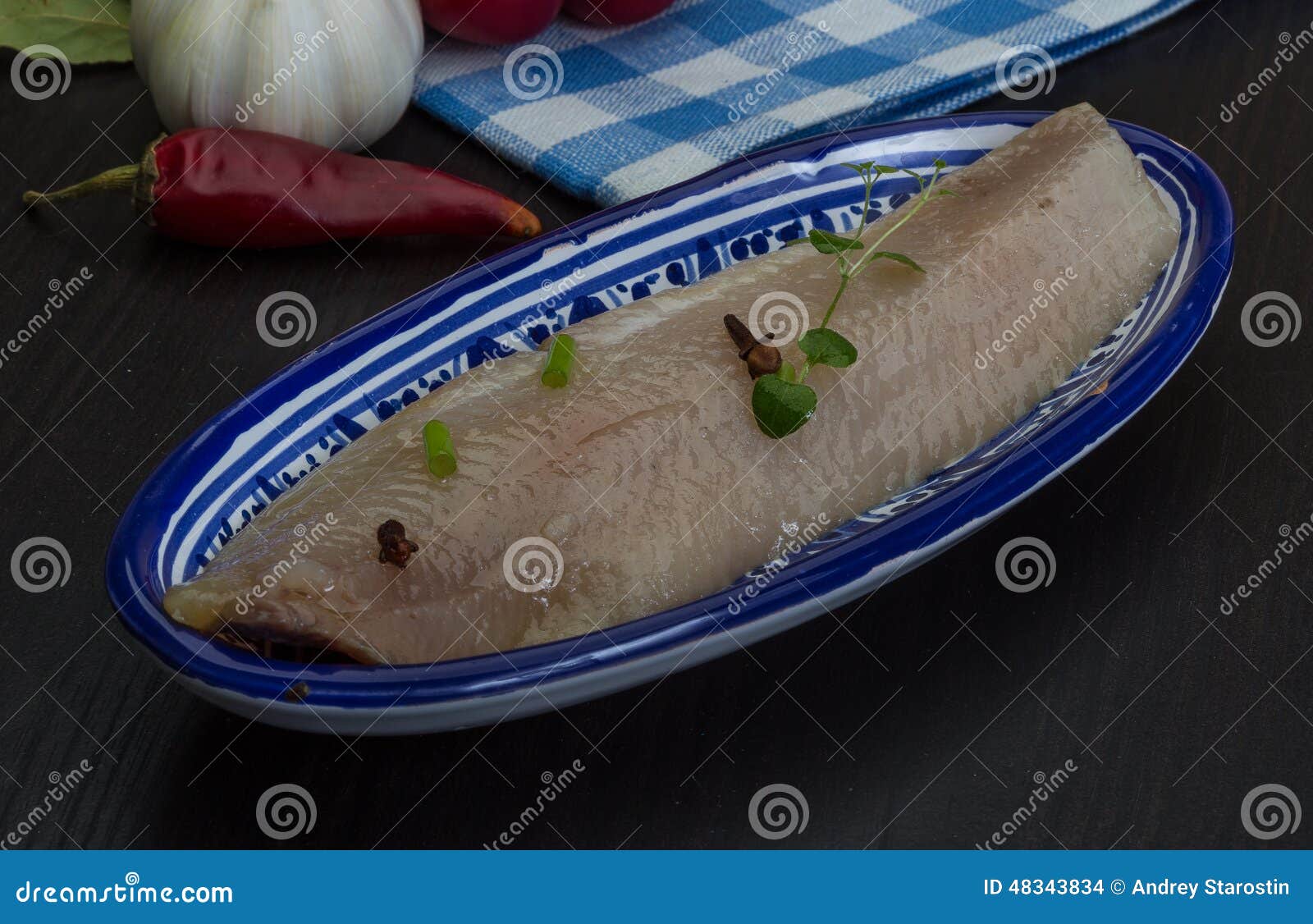 Herring fillet stock photo. Image of food, gourmet, norwegian - 48343834