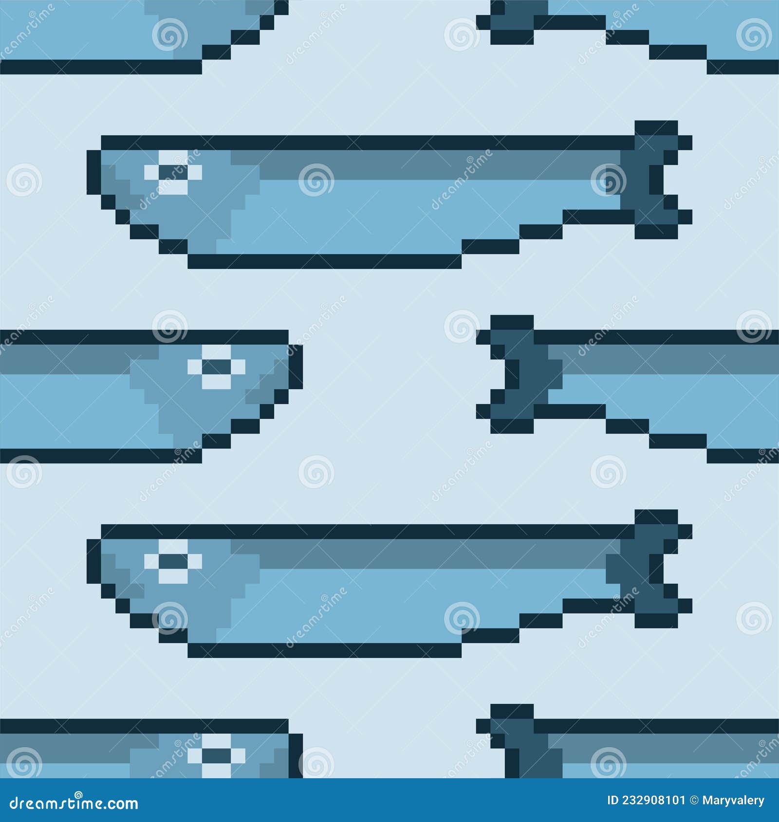 Herring Pixel Art. Fish Pixelated 8 Bit. Vector Illustration ...