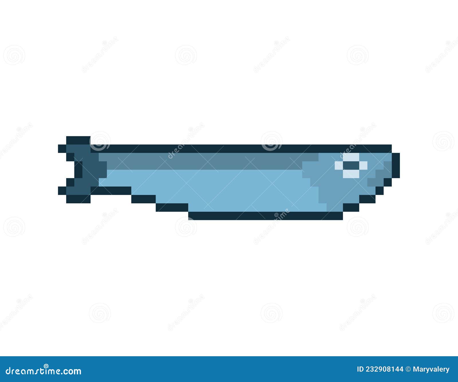 Herring Pixel Art. Fish Pixelated 8 Bit. Vector Illustration ...
