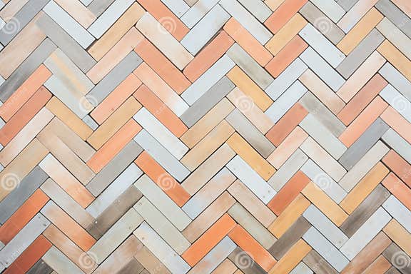 Herringbone Brick Pattern in a Pavement Stock Photo - Image of flooring ...