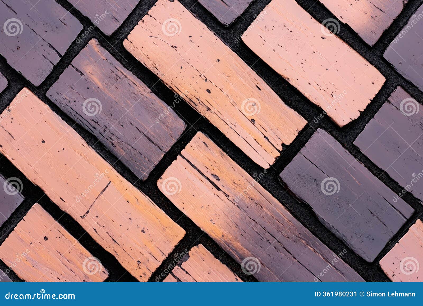 Herringbone Brick Paver Floor Seamless Texture Repeating Pattern Stock ...