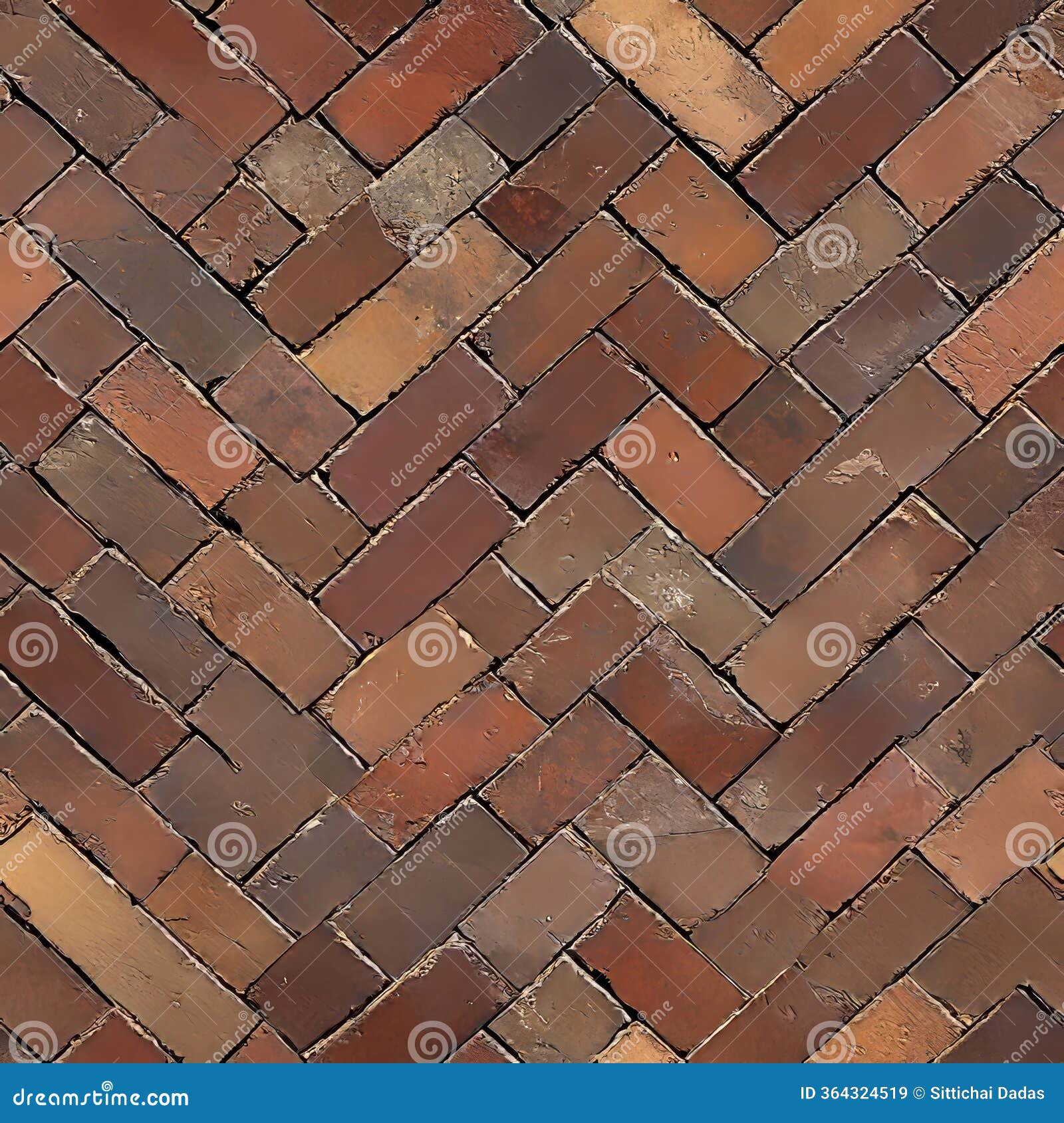 Herringbone Brick Paver Floor Seamless Texture Repeating Pattern Stock ...