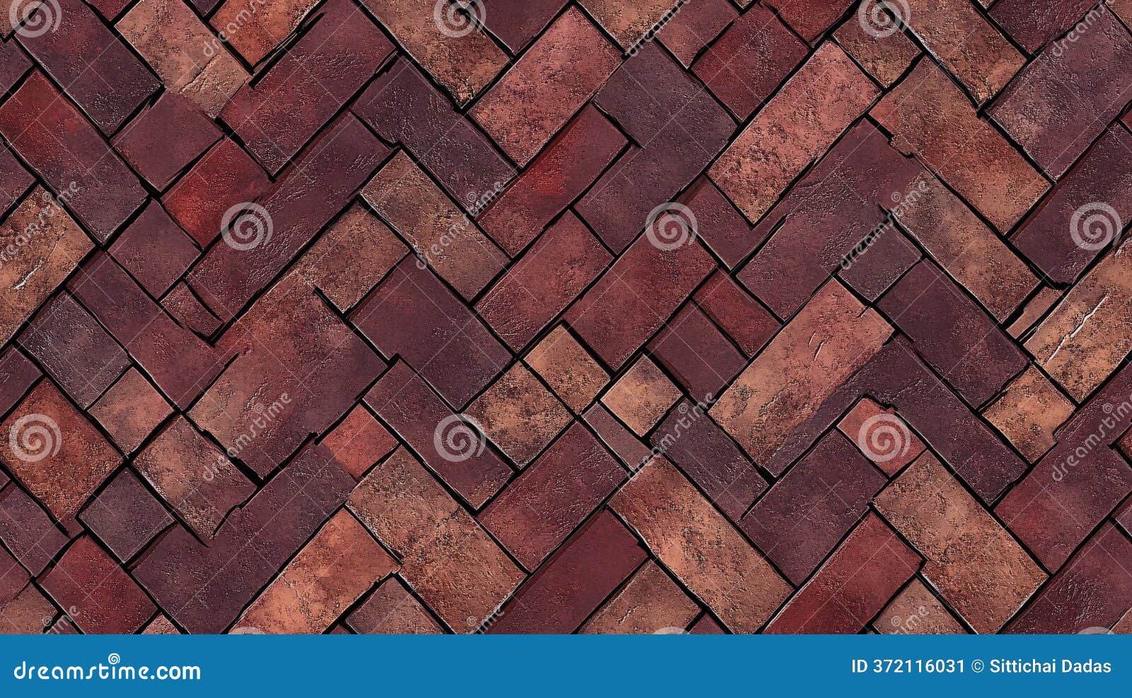 Herringbone Brick Paver Floor Seamless Texture Repeating Pattern Stock ...