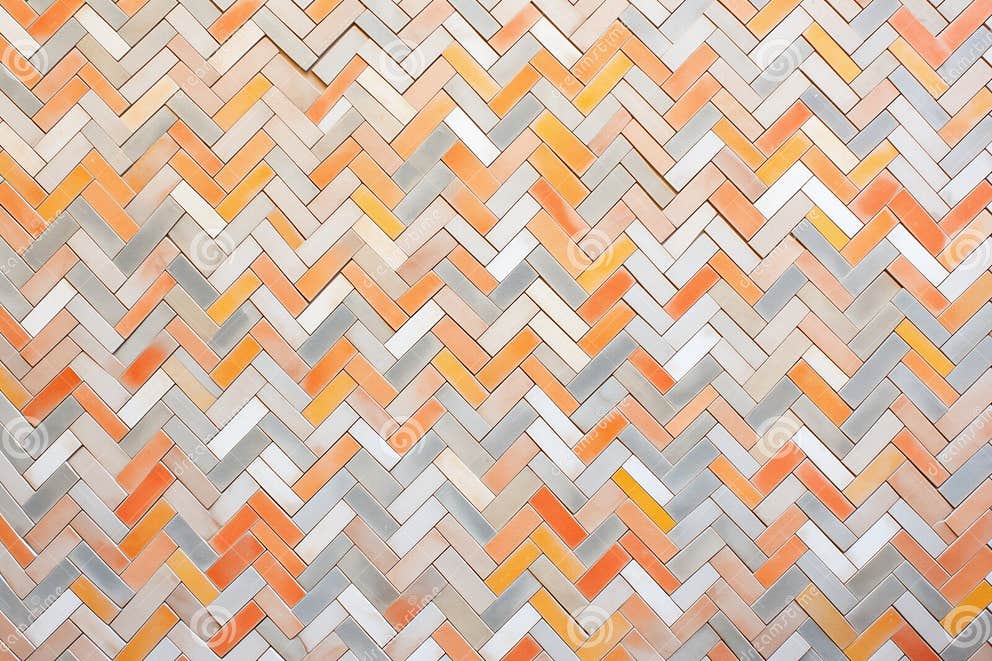 Herringbone Brick Wall Pattern Stock Photo - Image of architecture ...