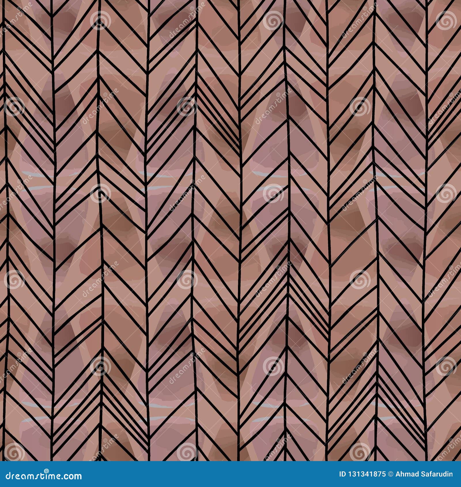 Herringbone Chevron Seamless Pattern with Scandinavian Art Decoration ...
