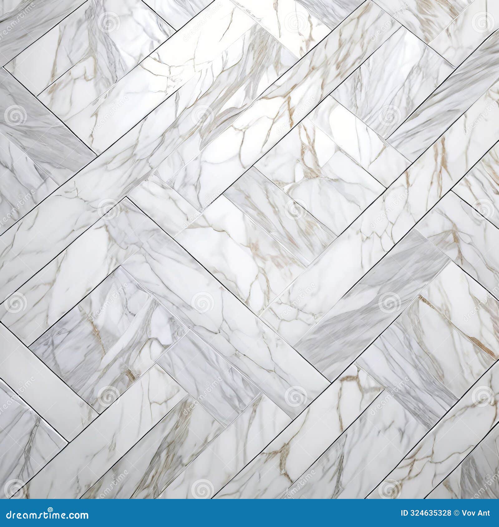 Herringbone Marble Tile Luxurious Marble Tiles Arranged in a H Stock ...