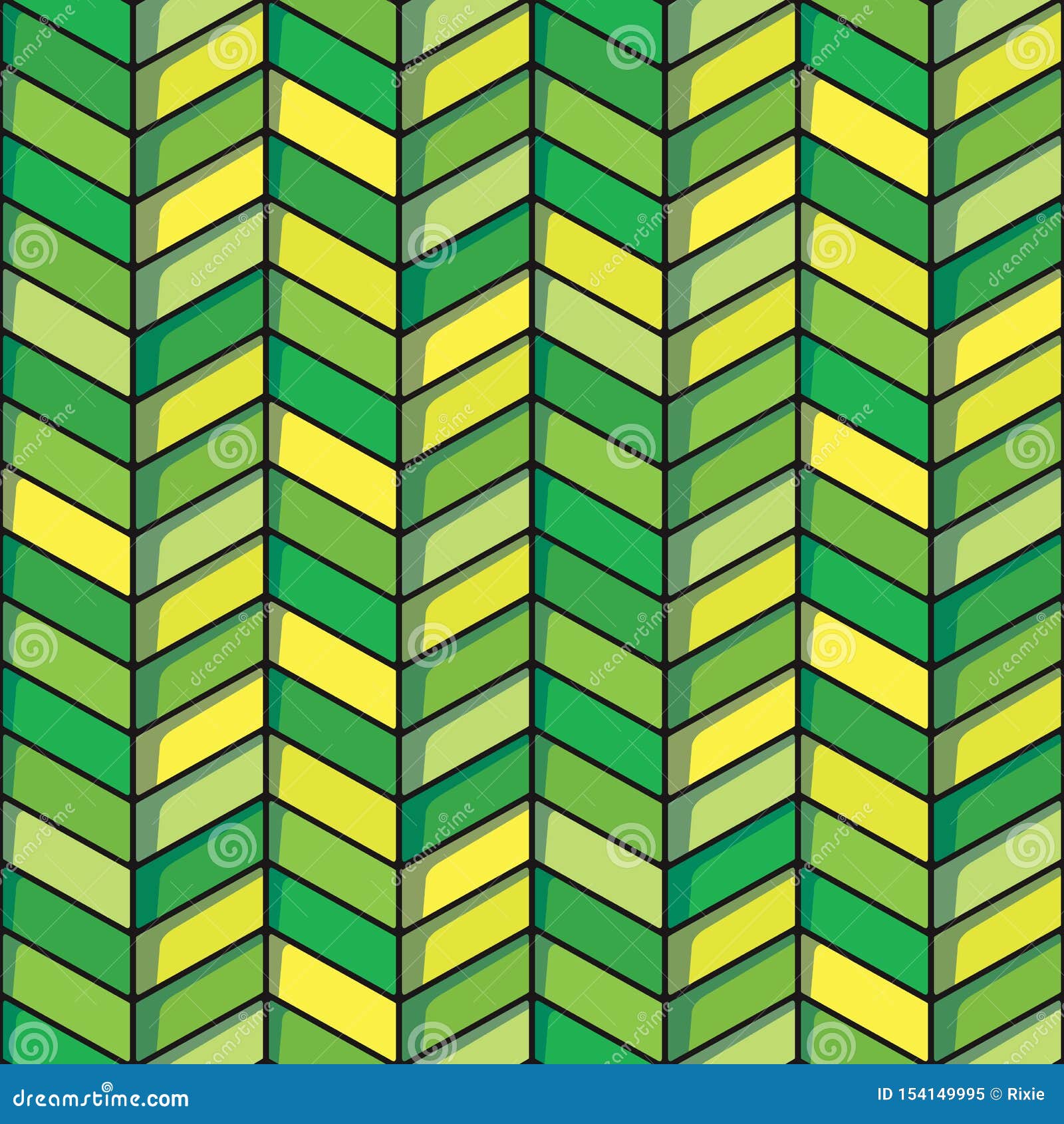 Herringbone Seamless Background in Green and Yellow Tones Stock Vector ...