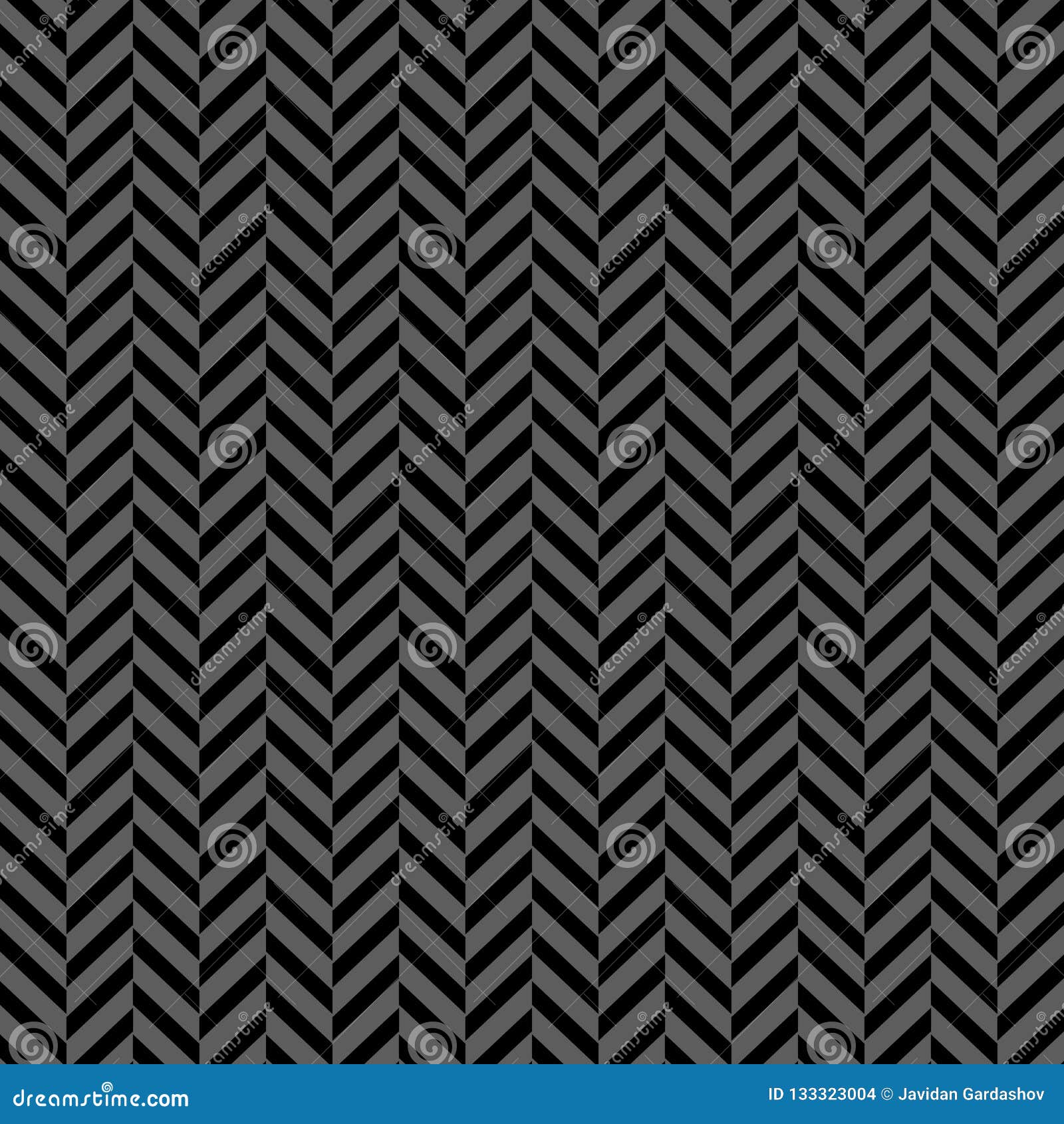 Herringbone Textured Seamless Pattern on Black Background. Vector Stock ...