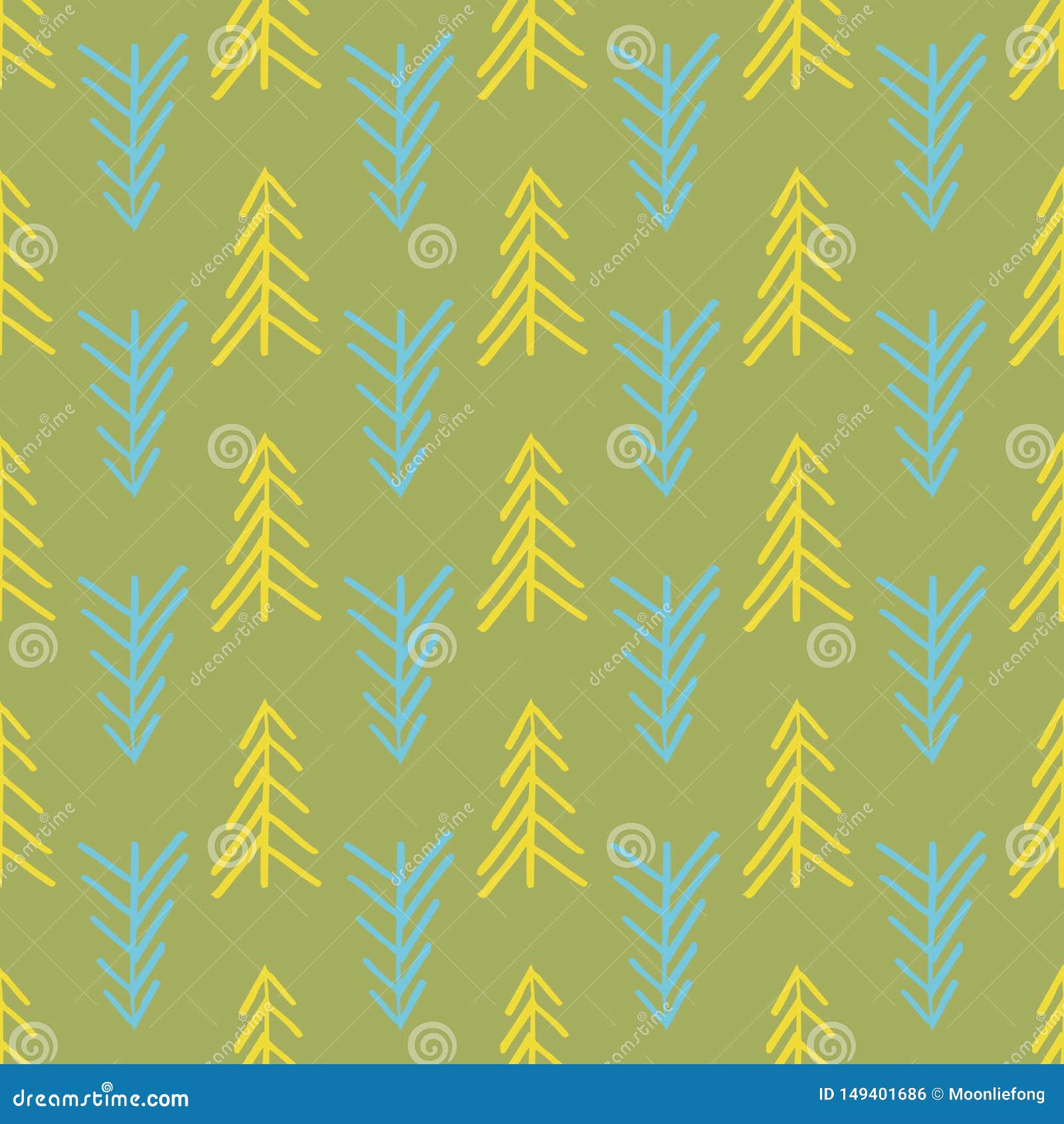Green Herringbone Tree Seamless Repeat Pattern Stock Vector ...