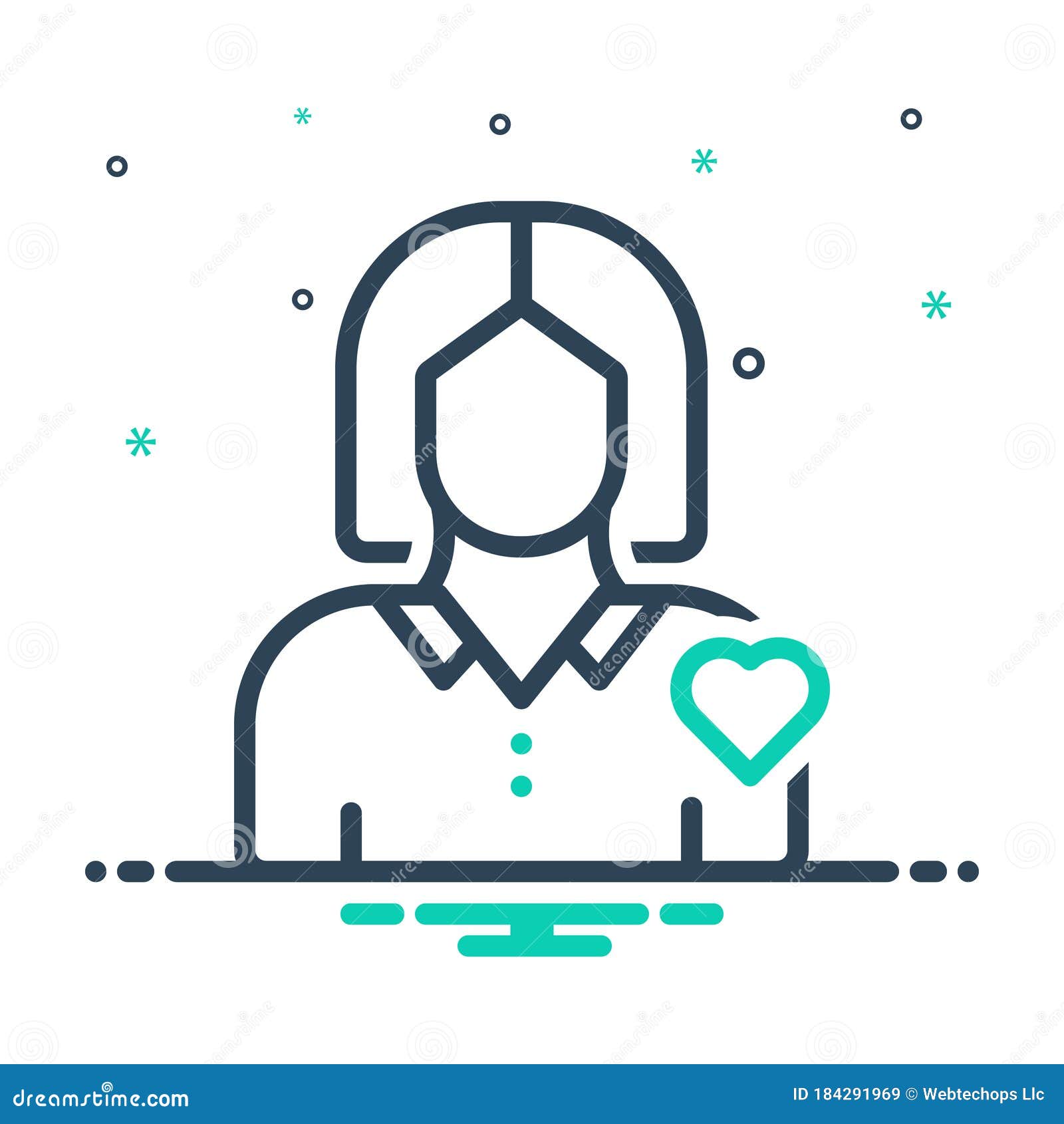 Mix Icon for Herself, Self and Femail and Love Stock Vector ...