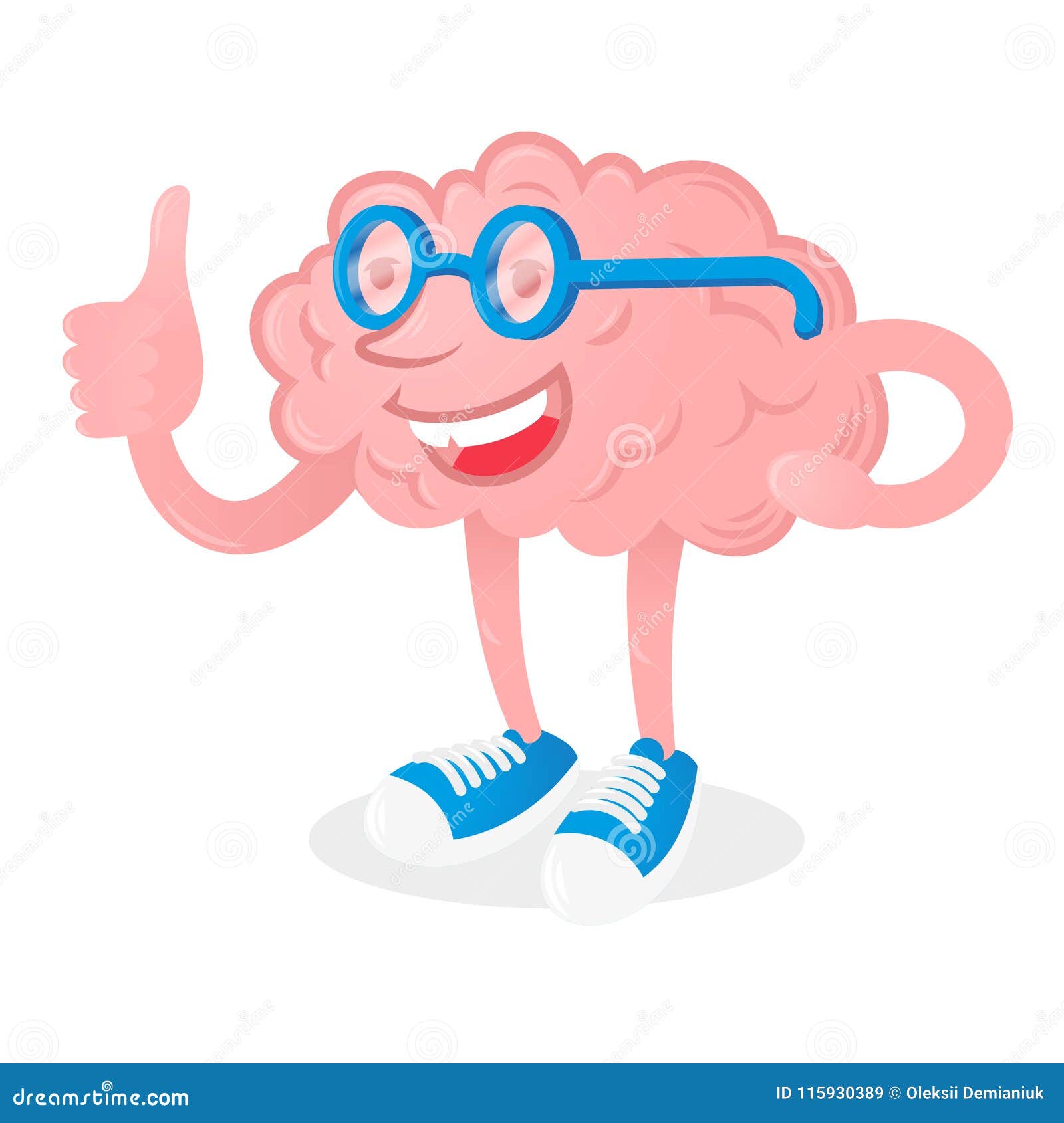 Hersenen met goed idee vector illustratie. Illustration of begrip ...