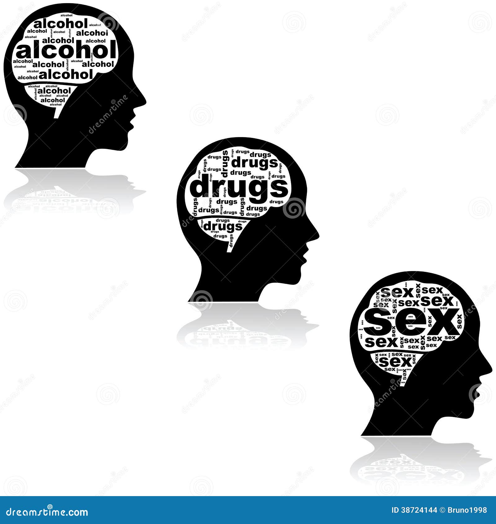 Hersenen Van Een Verslaafde Vector Illustratie - Illustration of ...