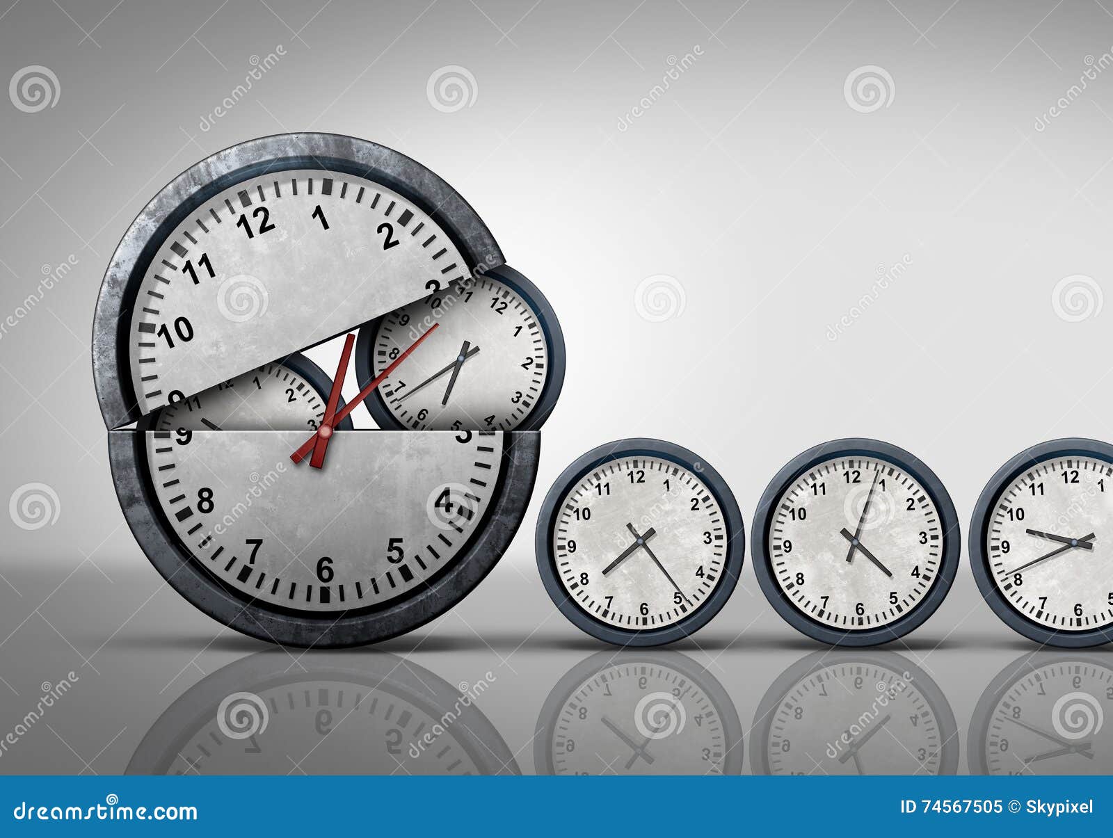 Herstellung von Zeit stock abbildung. Illustration von zunahme - 74567505