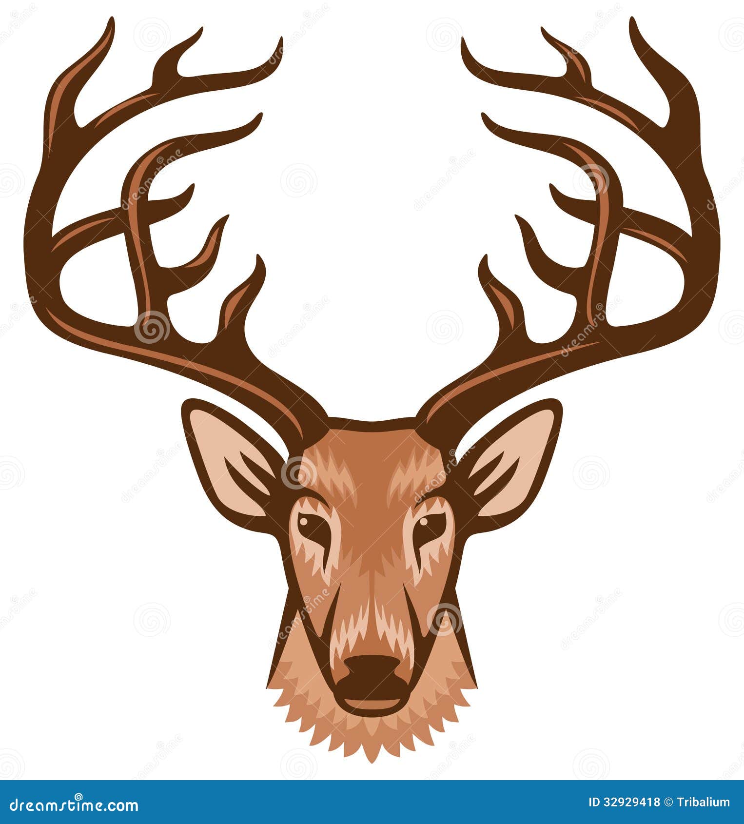 Hertenhoofd vector illustratie. Illustration of teken - 32929418