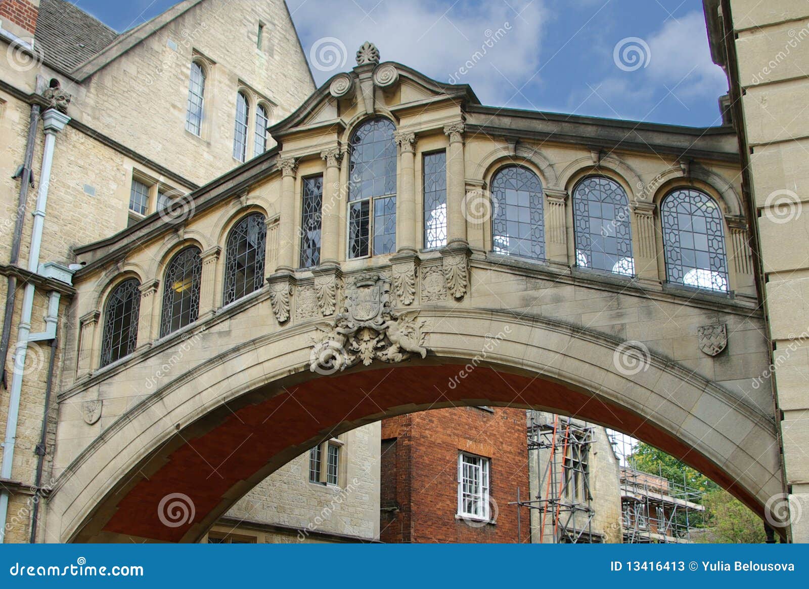 Hertford College, Bridge of Sighs Stock Image - Image of house, history ...
