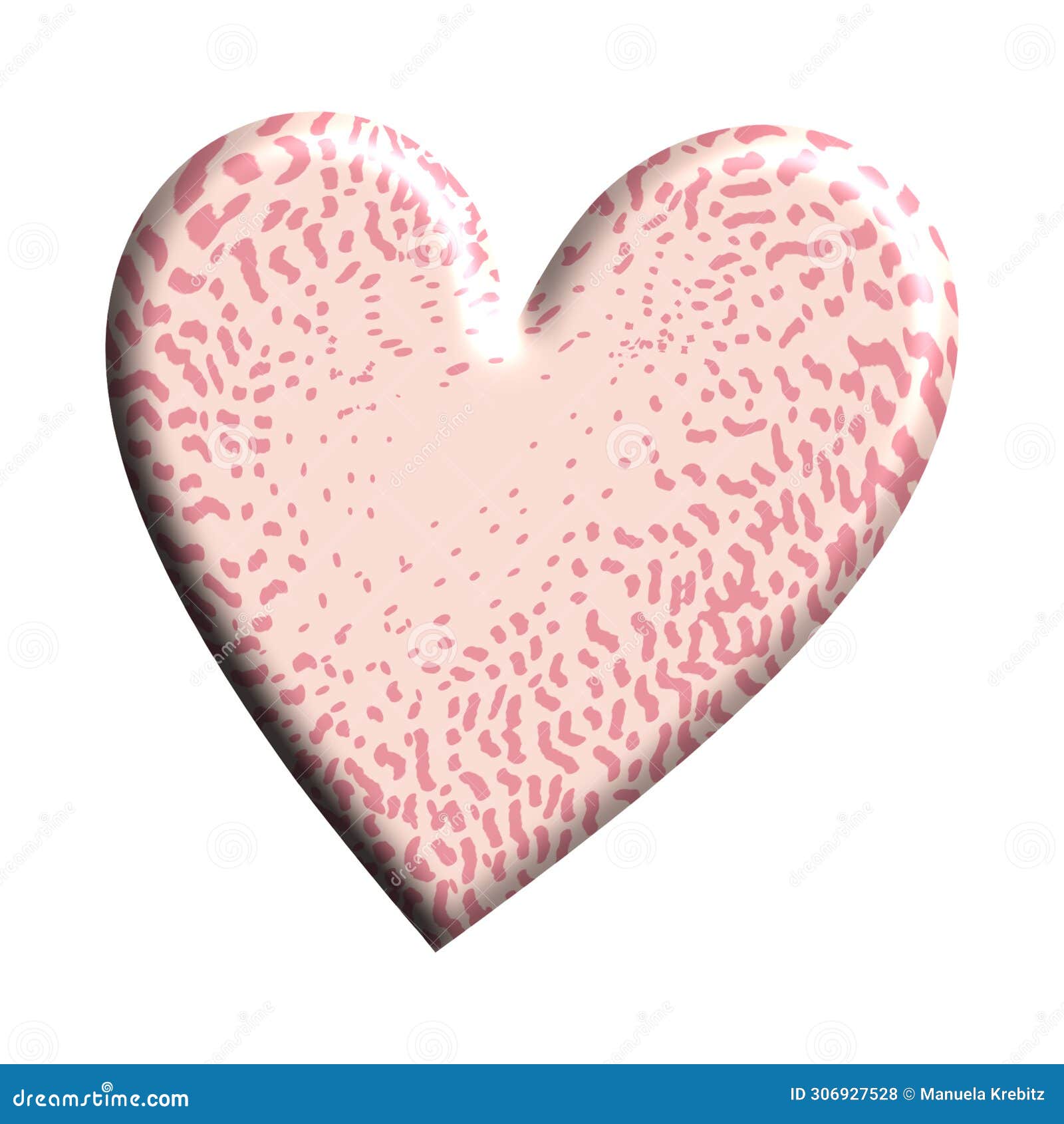 3D heart in cream stock illustration. Illustration of romantic - 306927528