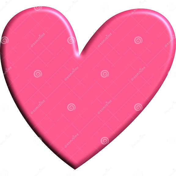 3D heart in magenta stock illustration. Illustration of party - 306927532