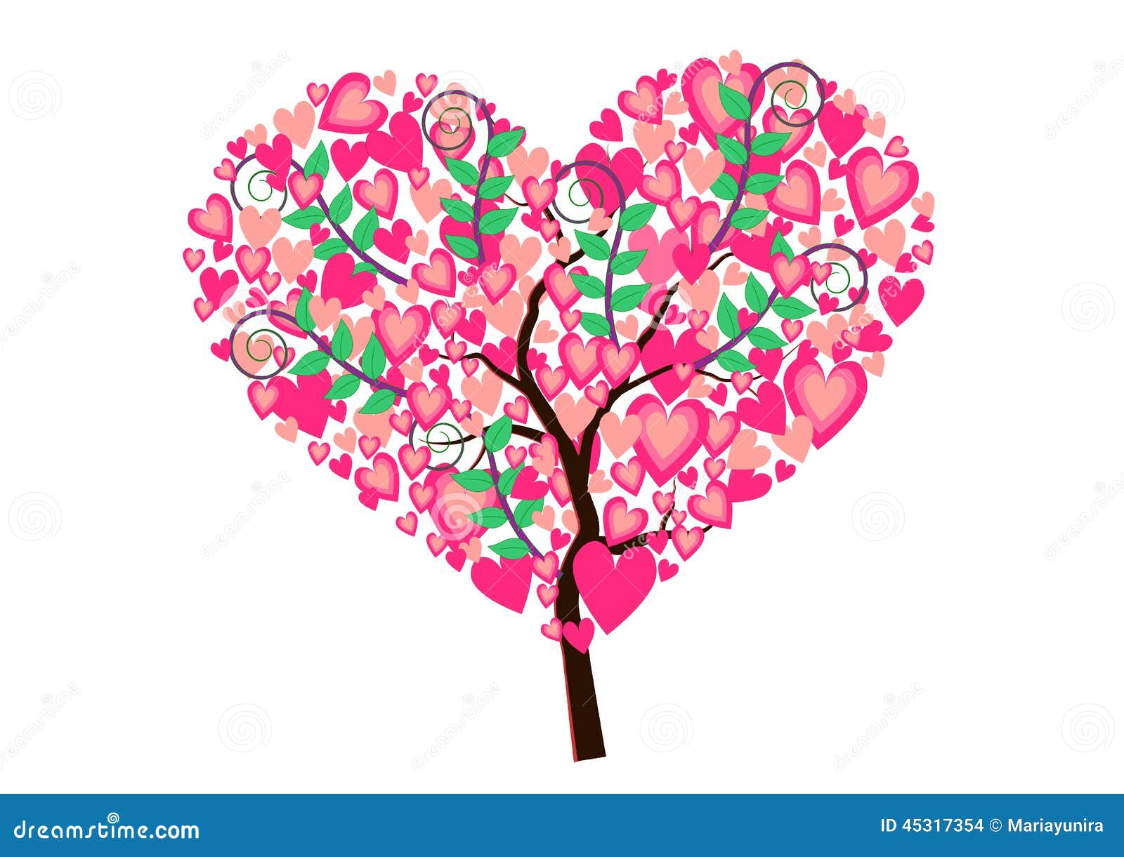 Herz-Baum lokalisiert vektor abbildung. Illustration von abbildungen ...