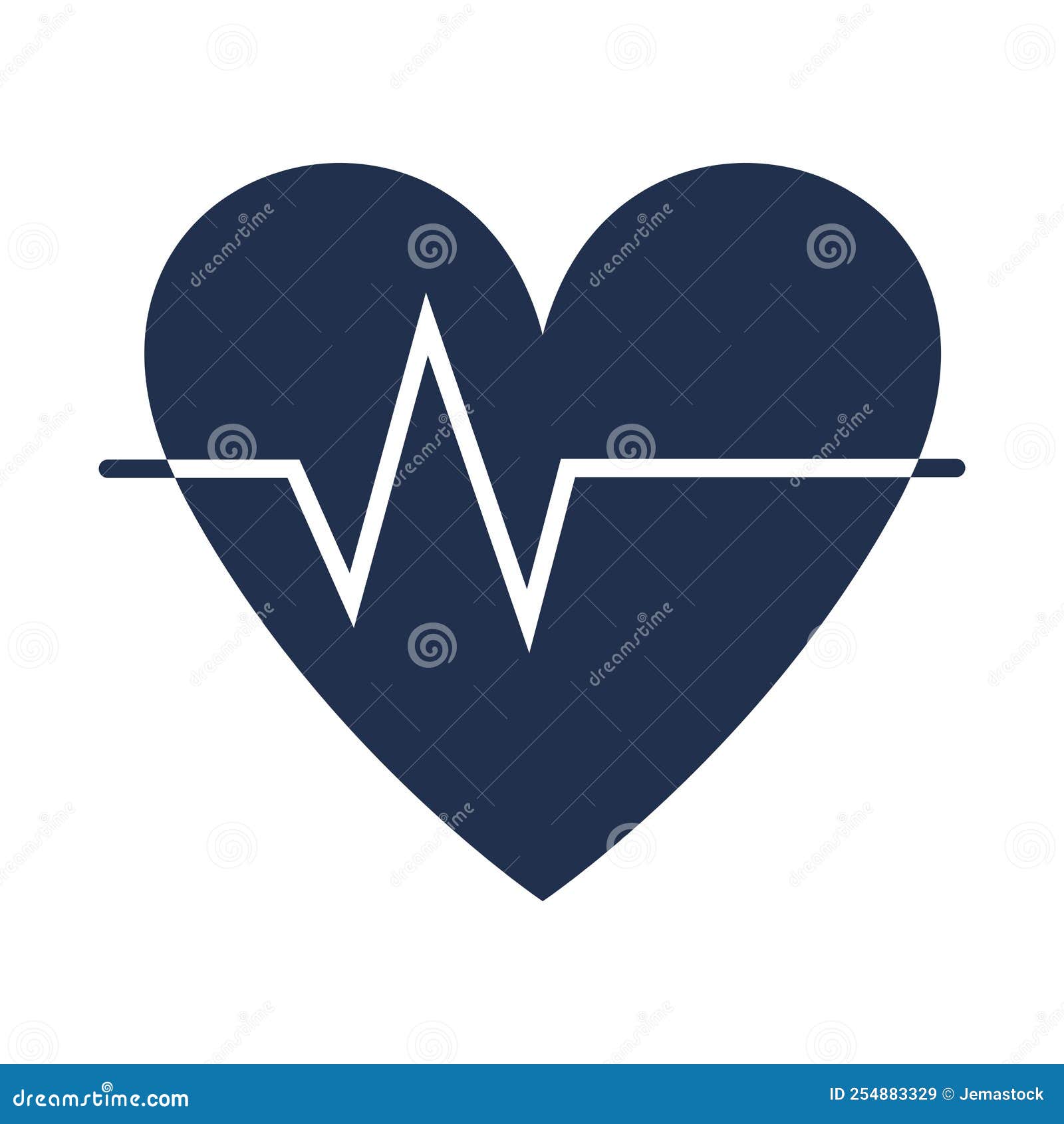 Herz-Kardio-Silhouette vektor abbildung. Illustration von obacht ...