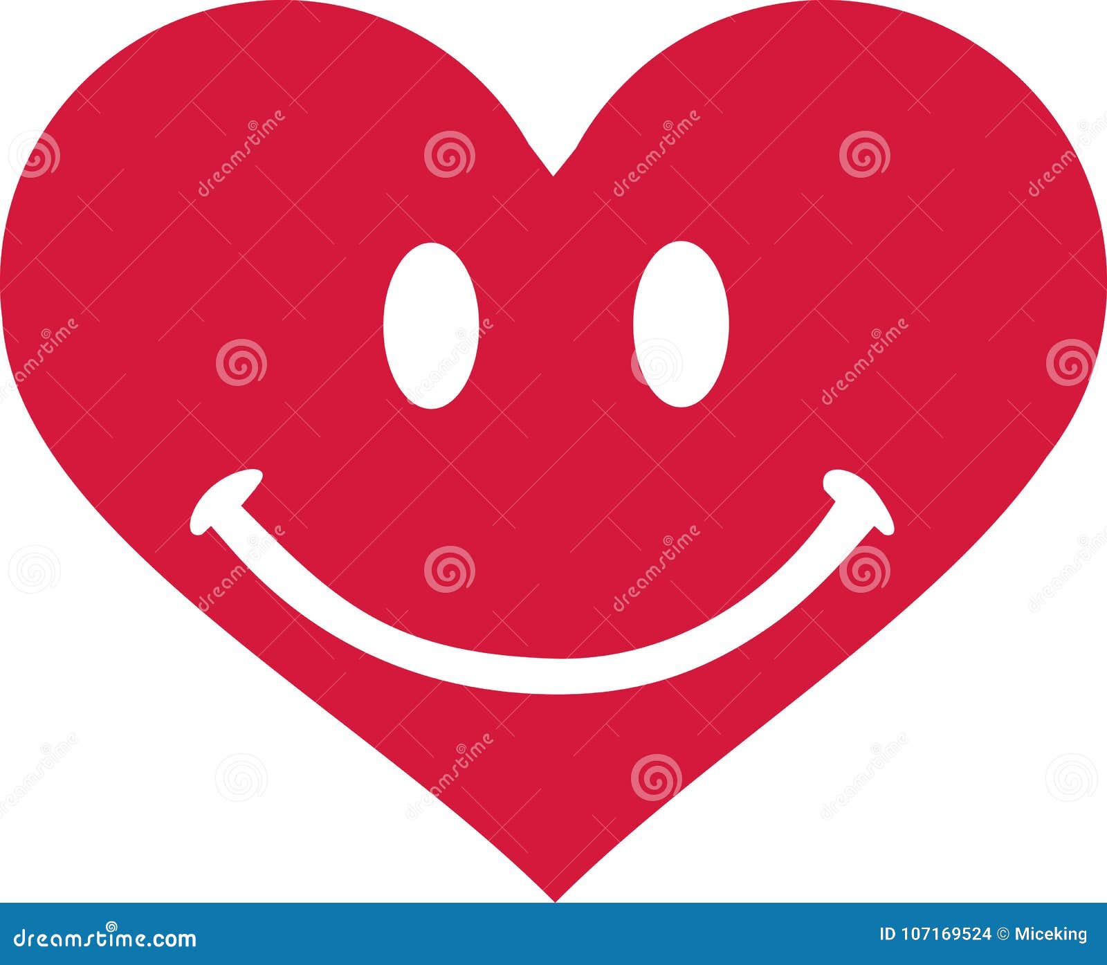 Herz mit smileygesicht vektor abbildung. Illustration von zeichen ...
