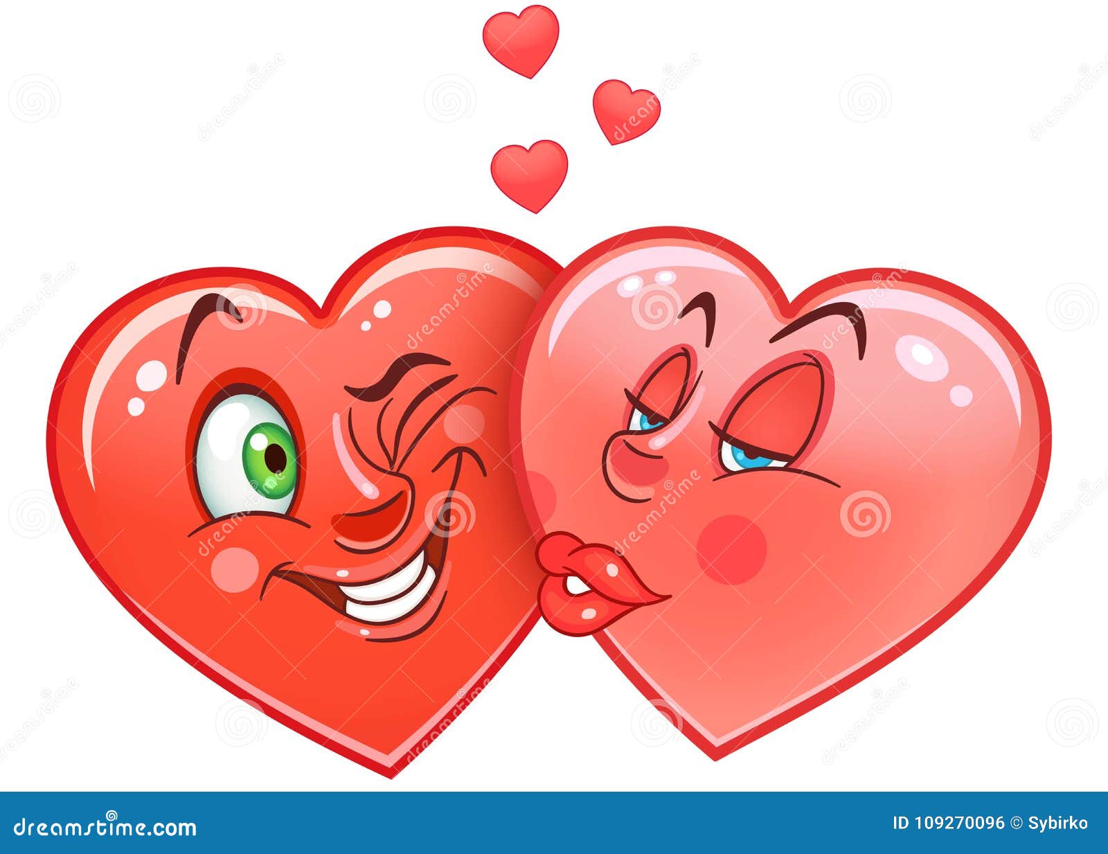 Herzen Emoticons Smiley Emoji Vektor Abbildung - Illustration von clips ...