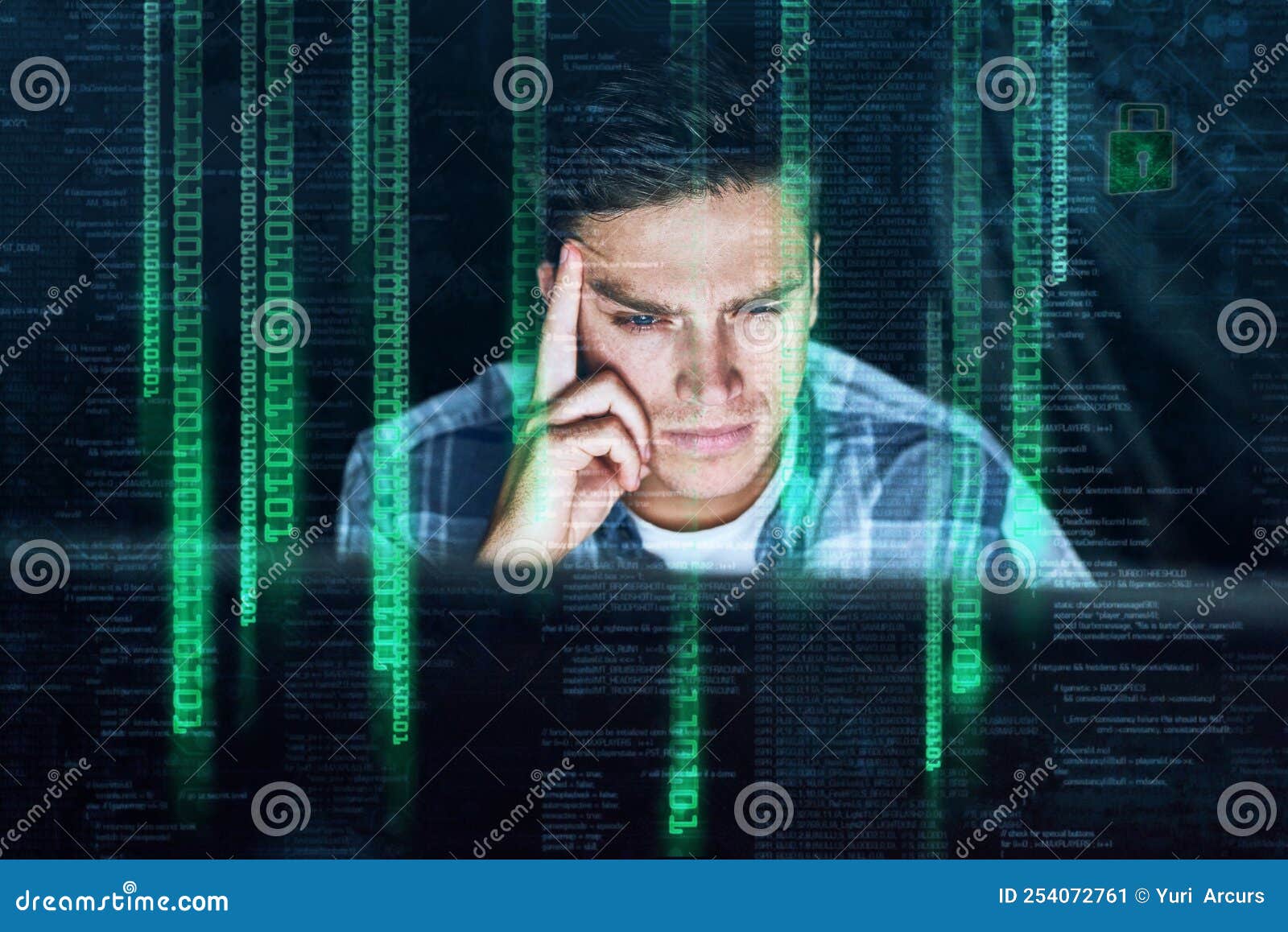 Hes Deep into the Matrix. a Handsome Young Male Programmer at Work ... Hes Deep into the Matrix. a Handsome Young Male Programmer at Work ...