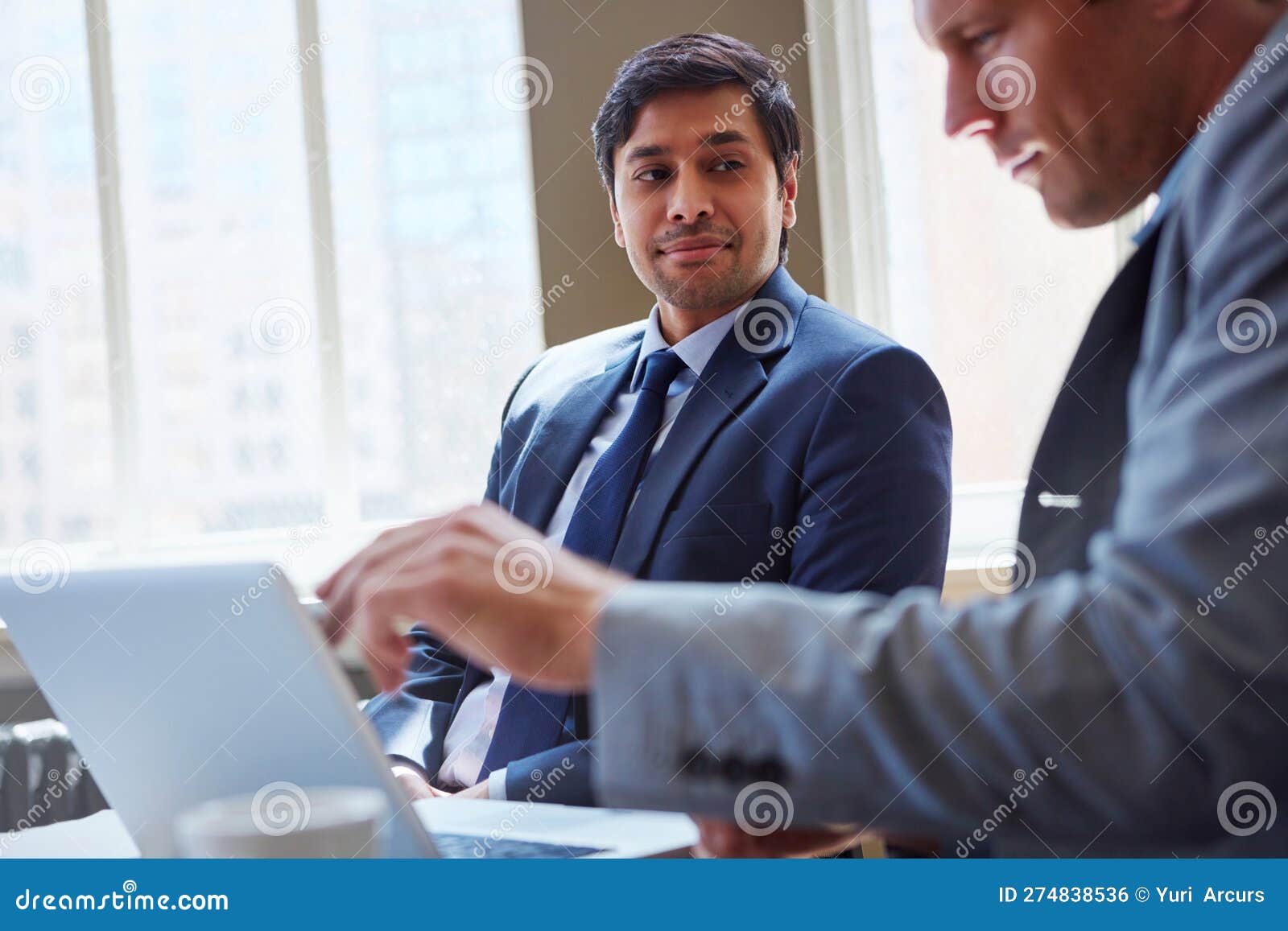 Hes a Great Asset. Businessmen Working in Their Office. Stock Photo ...