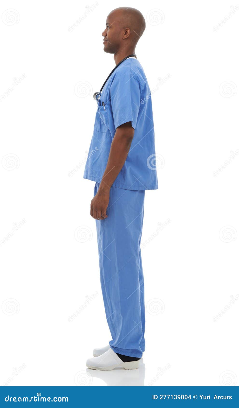 Hes a Great Doctor. Side View Image of a Male Doctor Facing Left. Stock ...