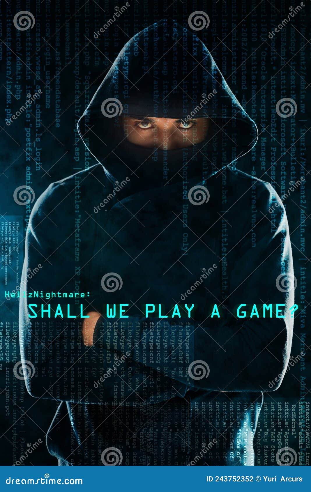 Hes the Menace of Metadata. Portrait of a Menacing Computer Hacker ...