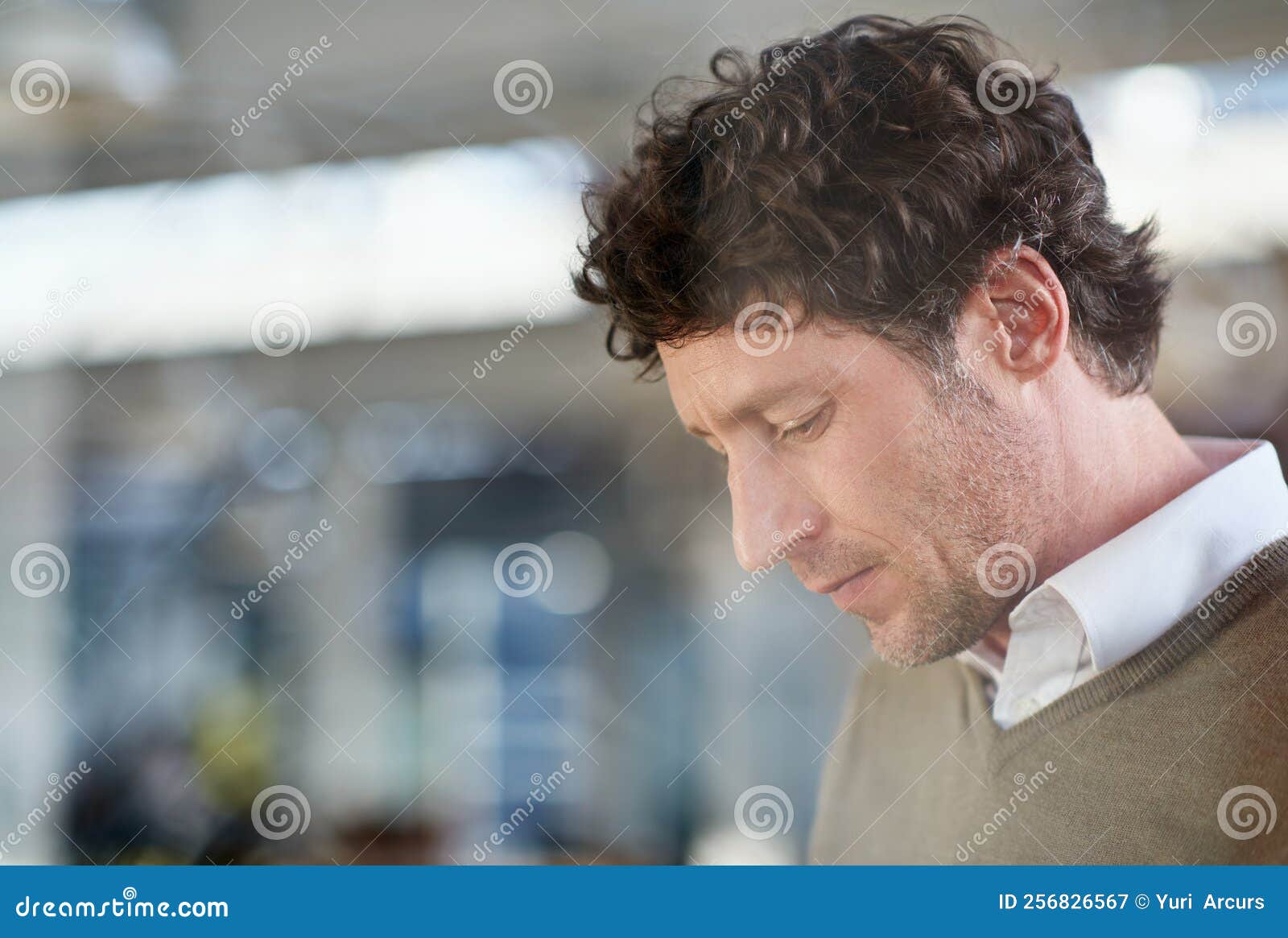 Hes a Model Employee. a Casually-dressed Businessman Standing in His ...