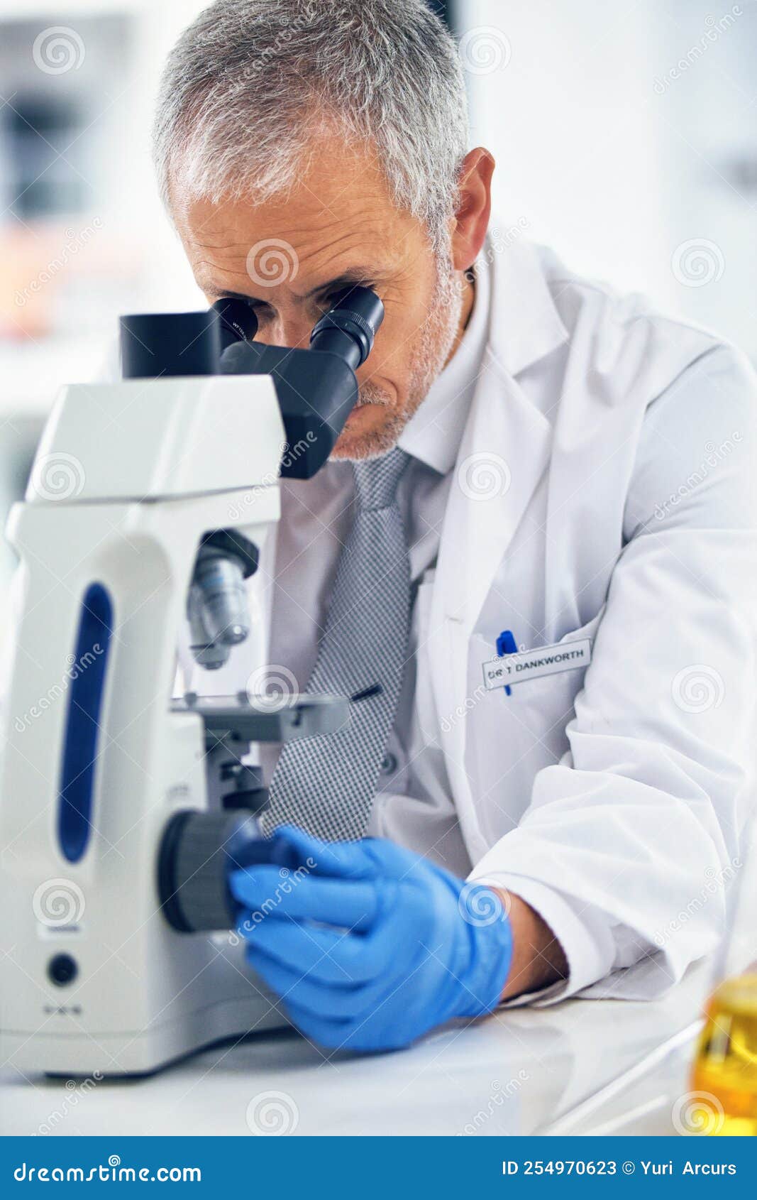 Hes a Skilled Microbiologist. a Scientific Researcher at Work on a ...