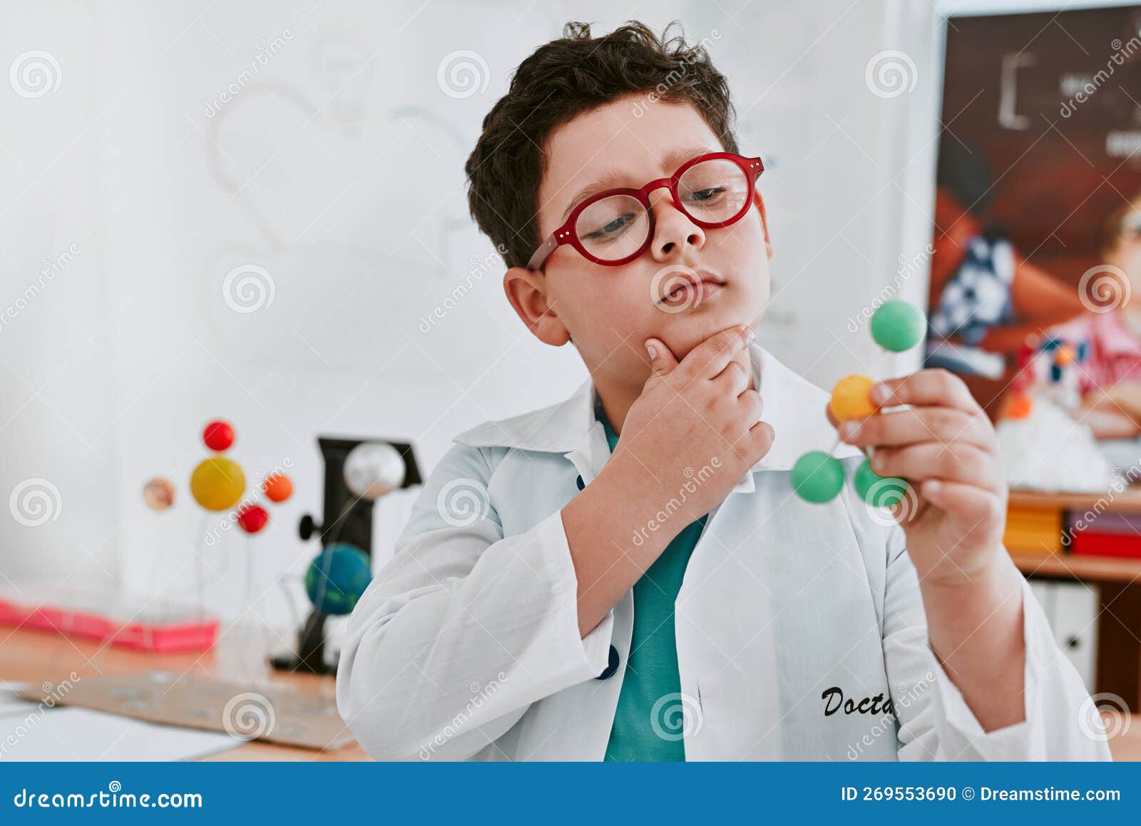 Hes always Thinking of a Solution. an Adorable Young School Boy ...