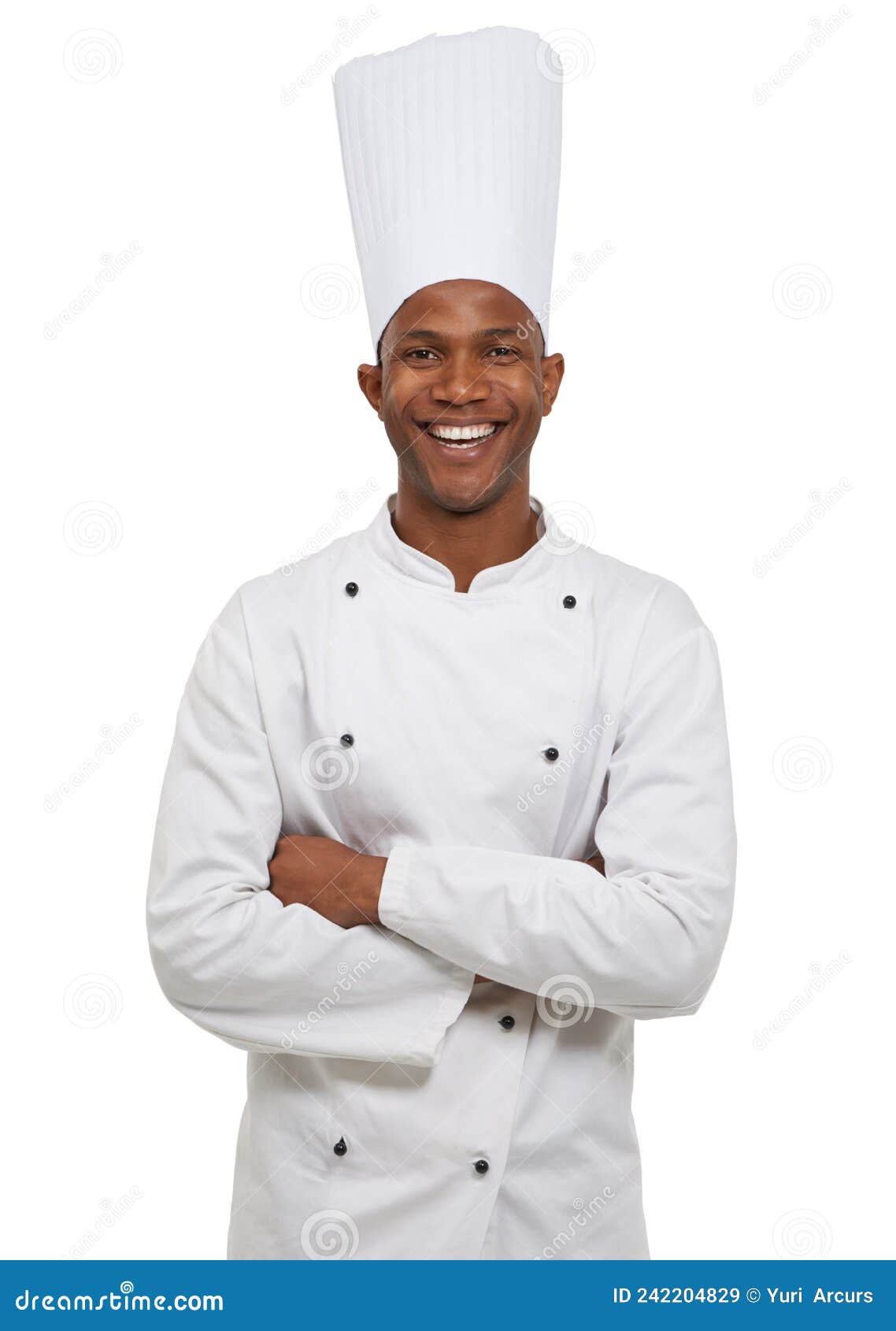 Hes the Ultimate. Portrait of an African American Chef. Stock Image ...