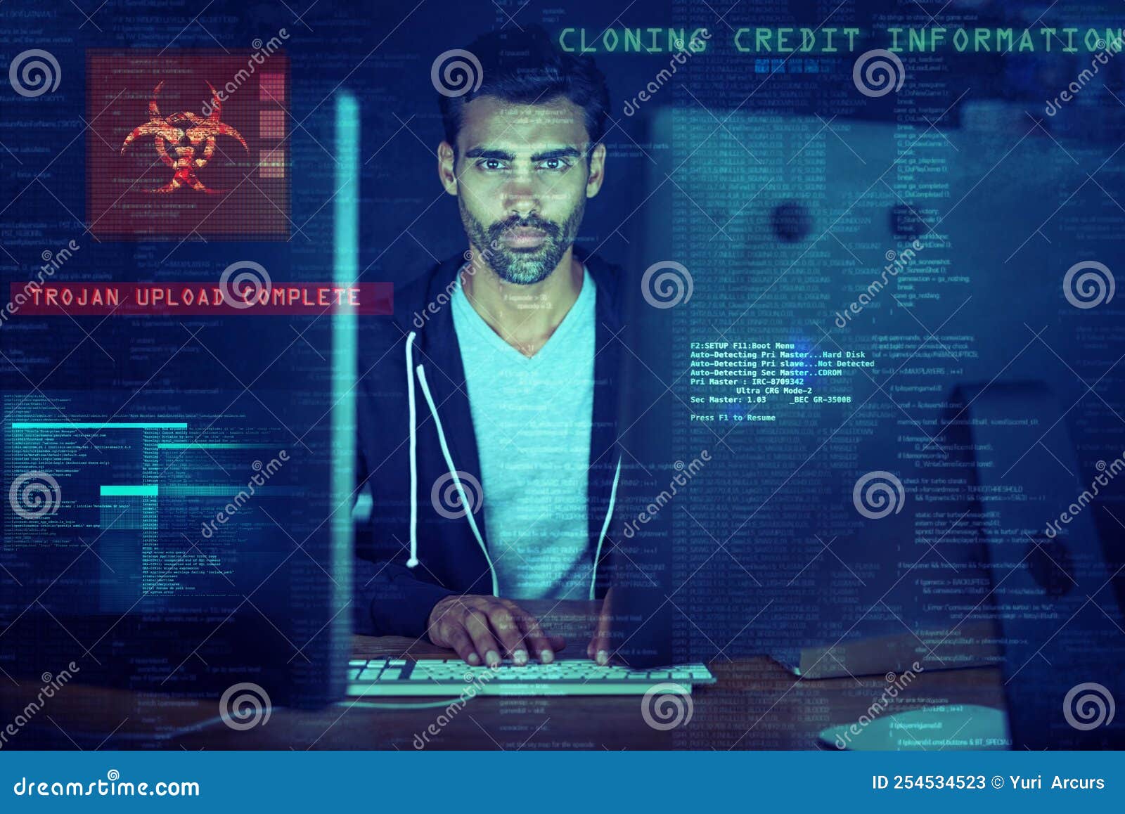 Hes Watching What You Do Online. Portrait of a Serious Computer Hacker ...