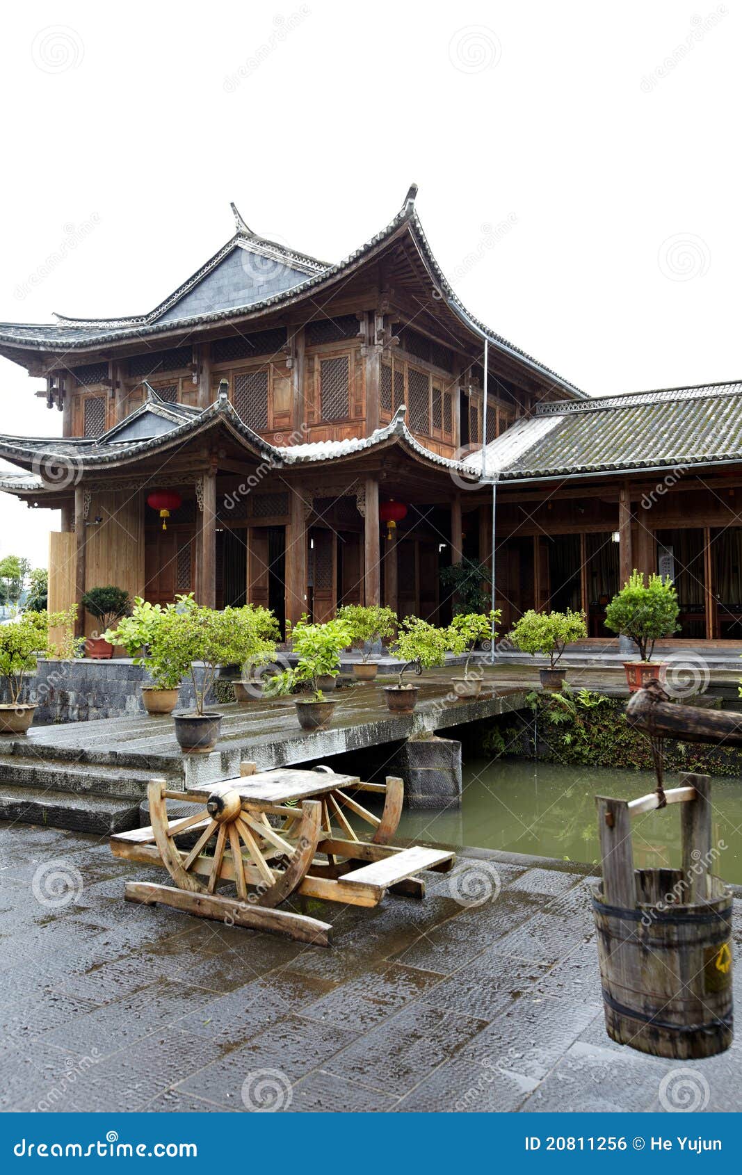 Heshun ancient town stock photo. Image of tiles, chair - 20811256
