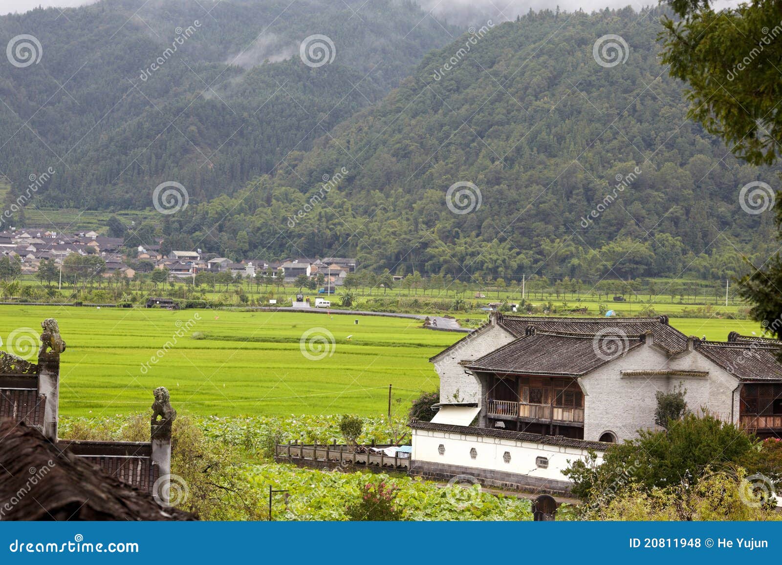 Heshun ancient town stock photo. Image of village, china - 20811948