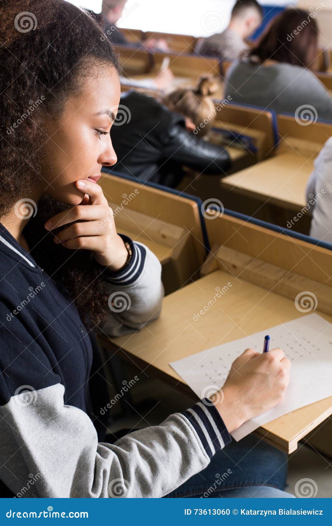 Hesitating before Choosing the Correct Answer Stock Photo - Image of ...