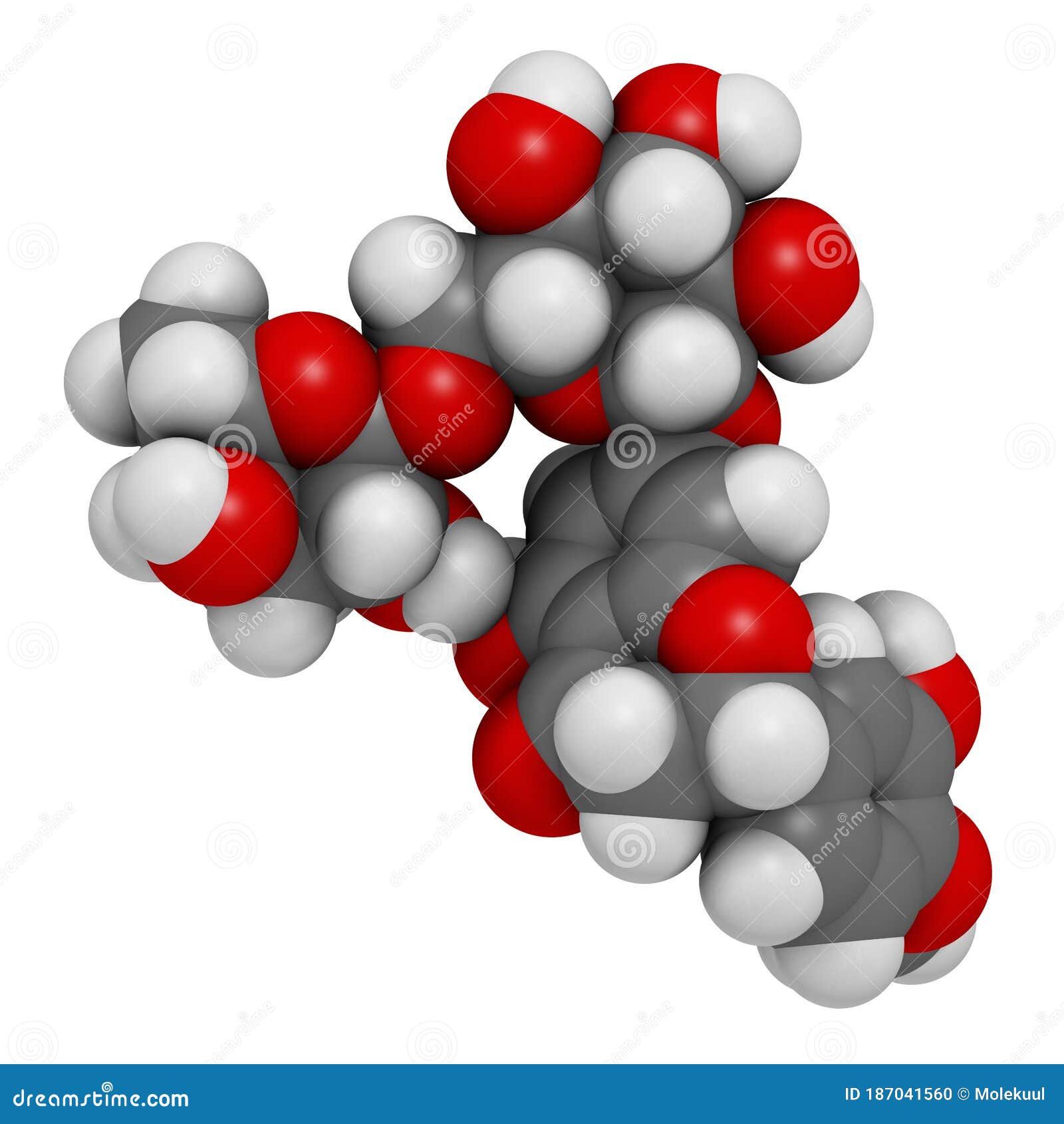 Hesperidin Citrus Flavanone Molecule. 3D Rendering Stock Illustration ...