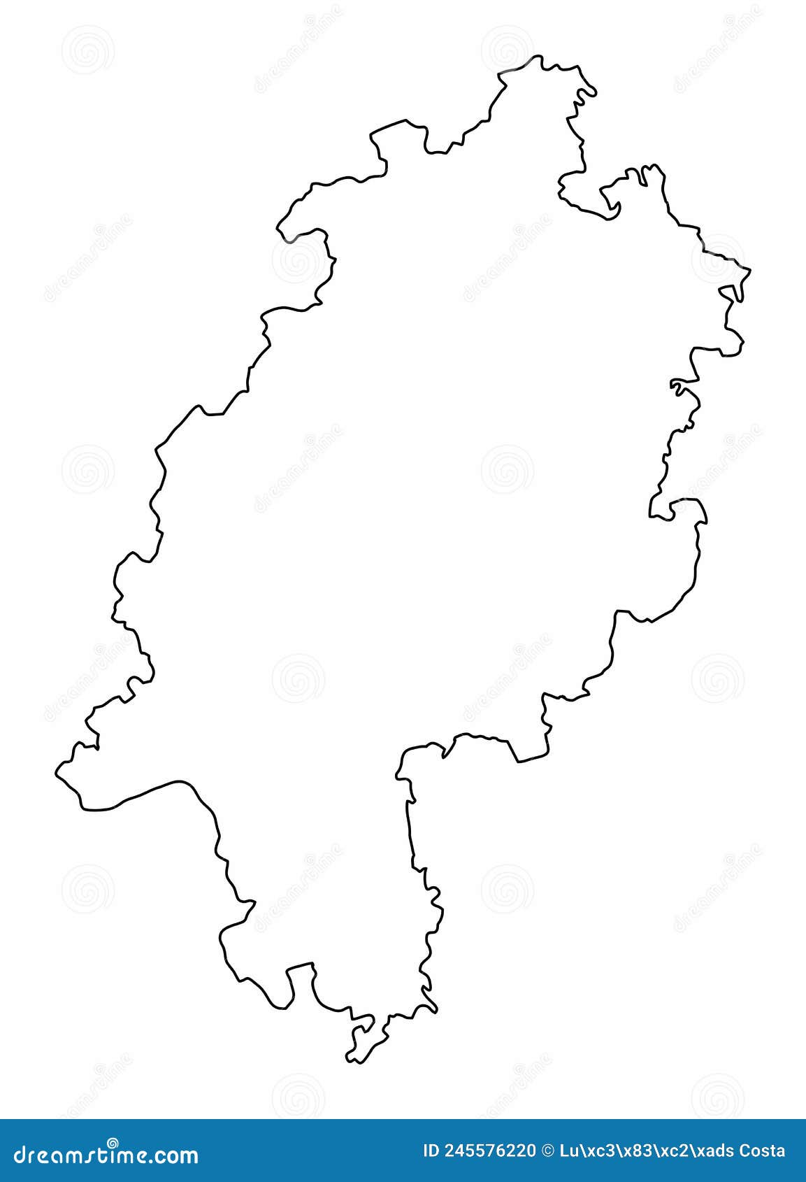 Hesse Outline Map Vector Illustration | CartoonDealer.com #245576220