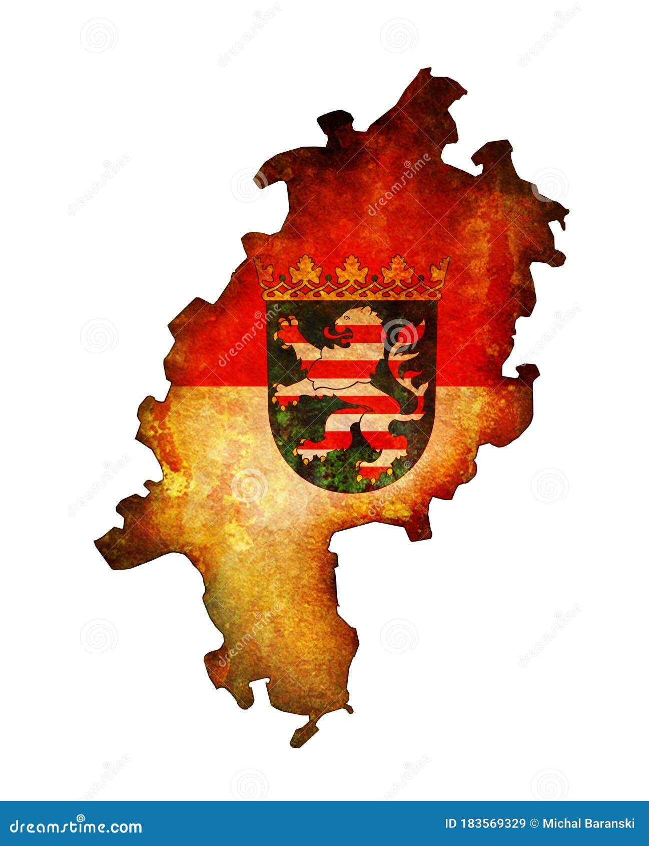 Hessen map stock illustration. Illustration of europe - 183569329