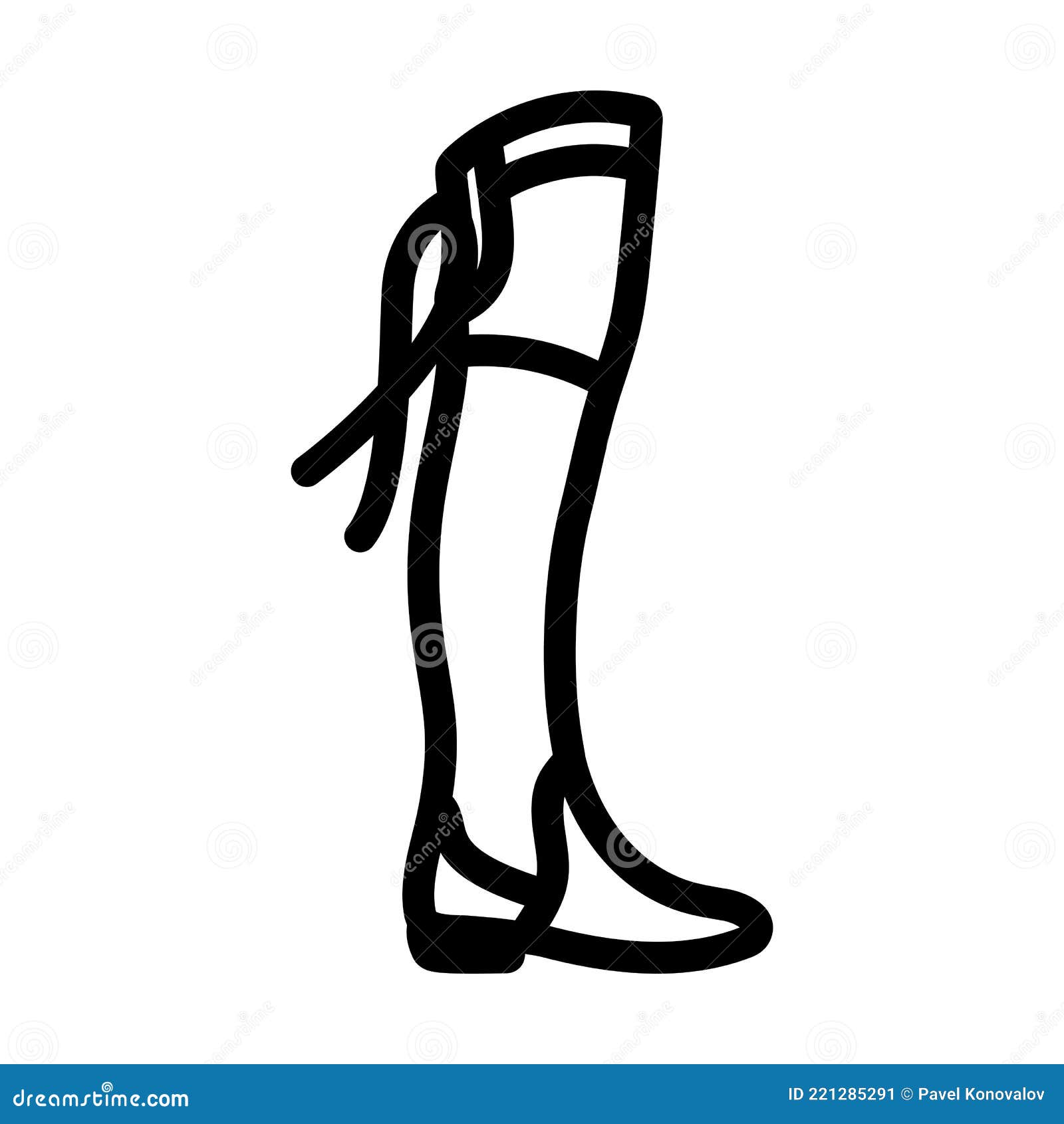 Hessian Boots Icon stock vector. Illustration of line - 221285291