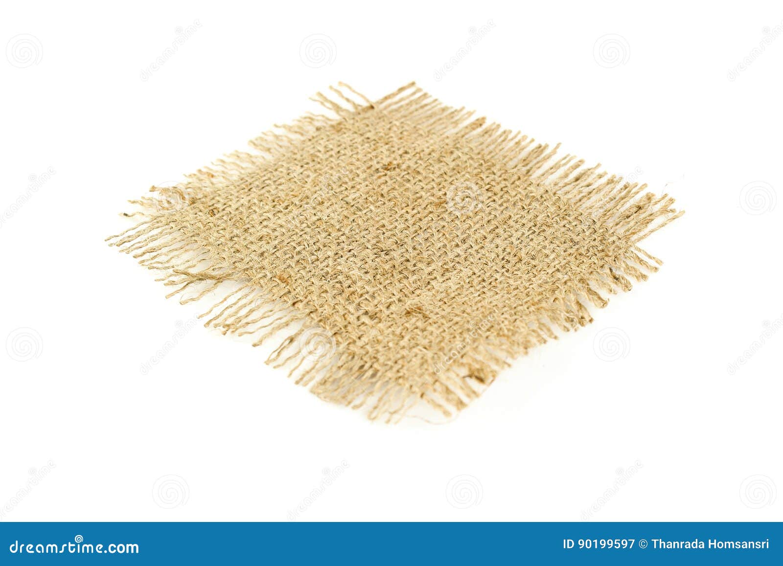 Hessian Sack Tied with String from Low Perspective Stock Image - Image ...