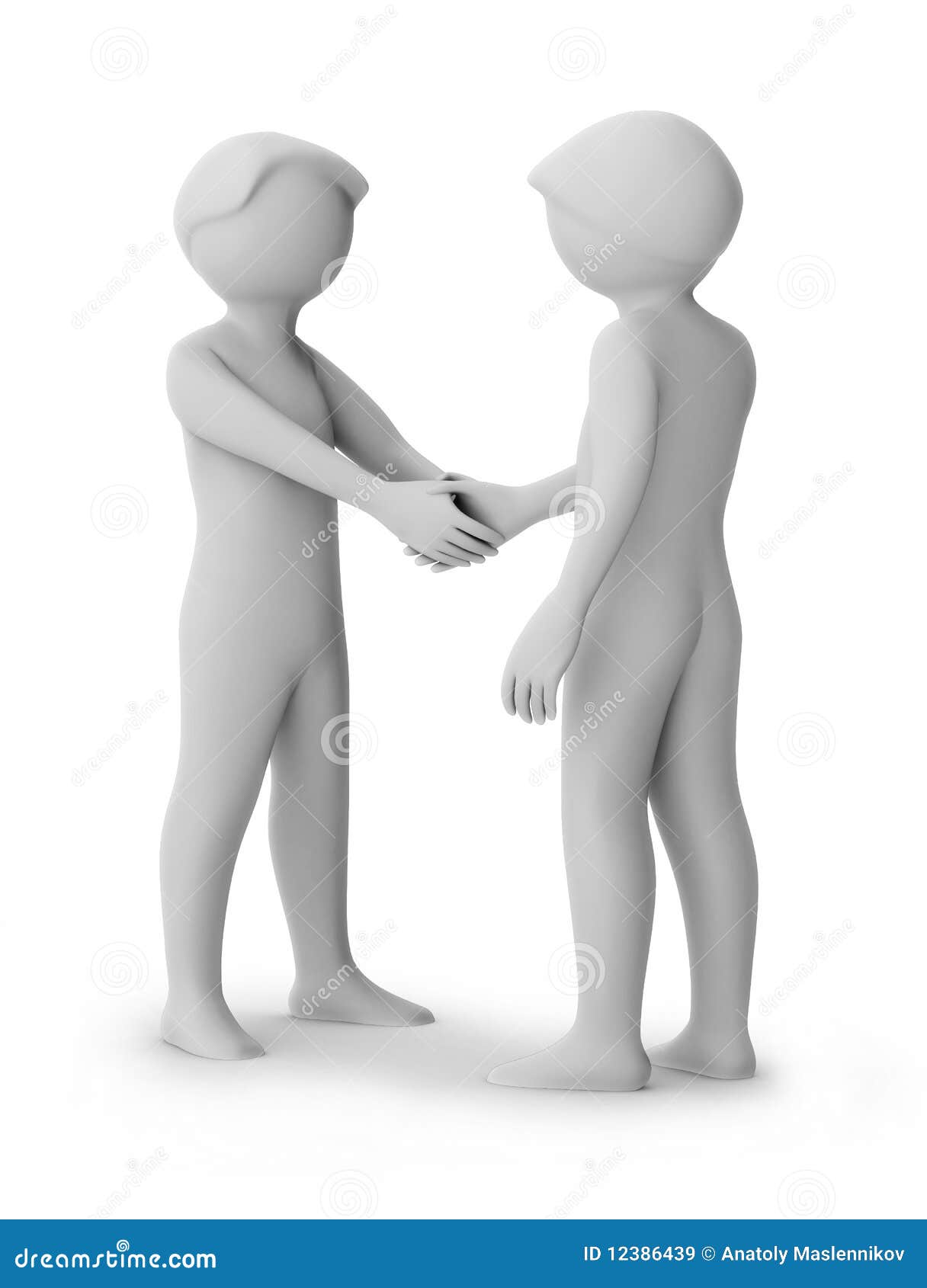 Het 3d mensen begroeten stock illustratie. Illustration of contract ...