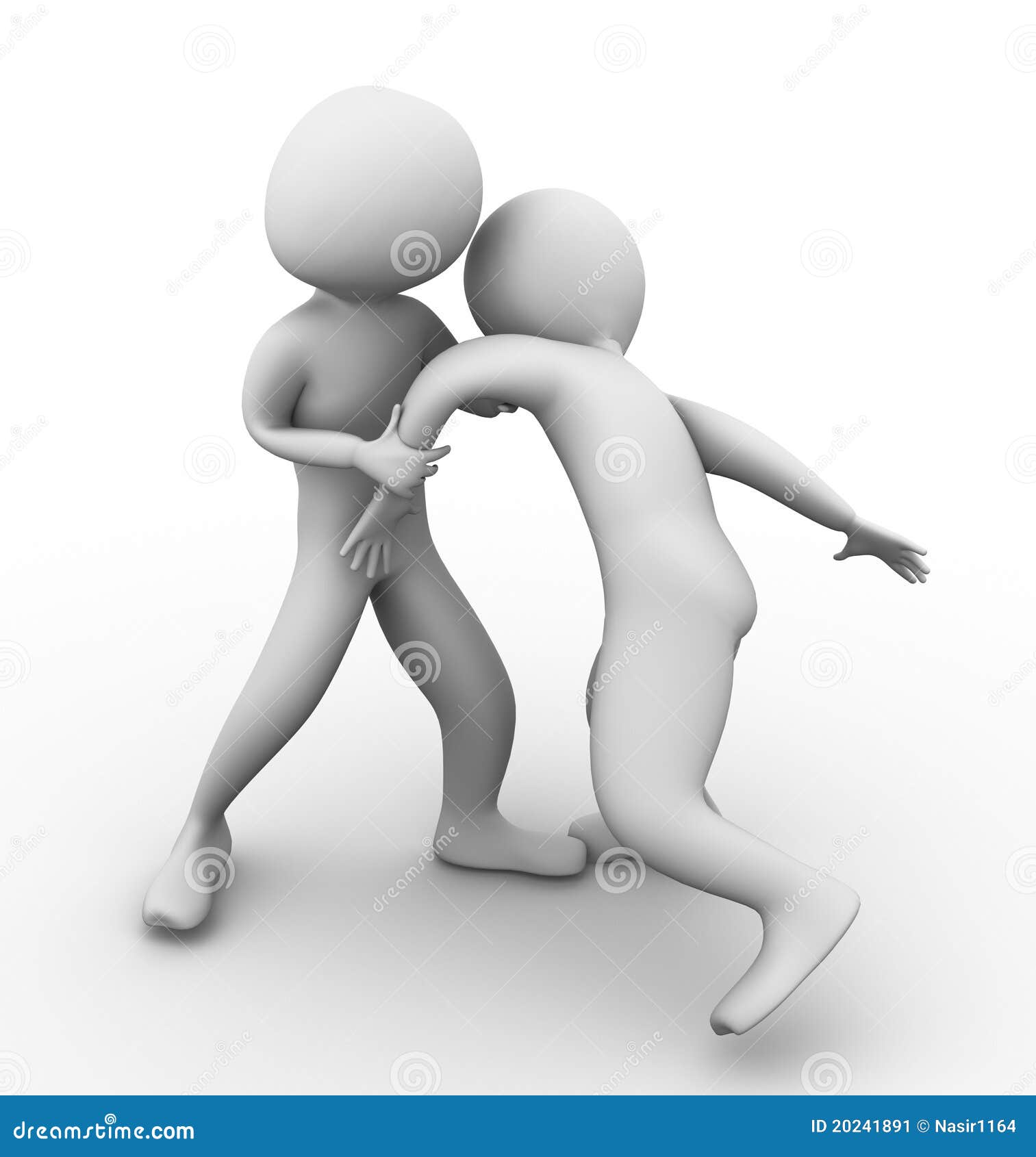 Het 3d mensen vechten stock illustratie. Illustration of gelijke - 20241891