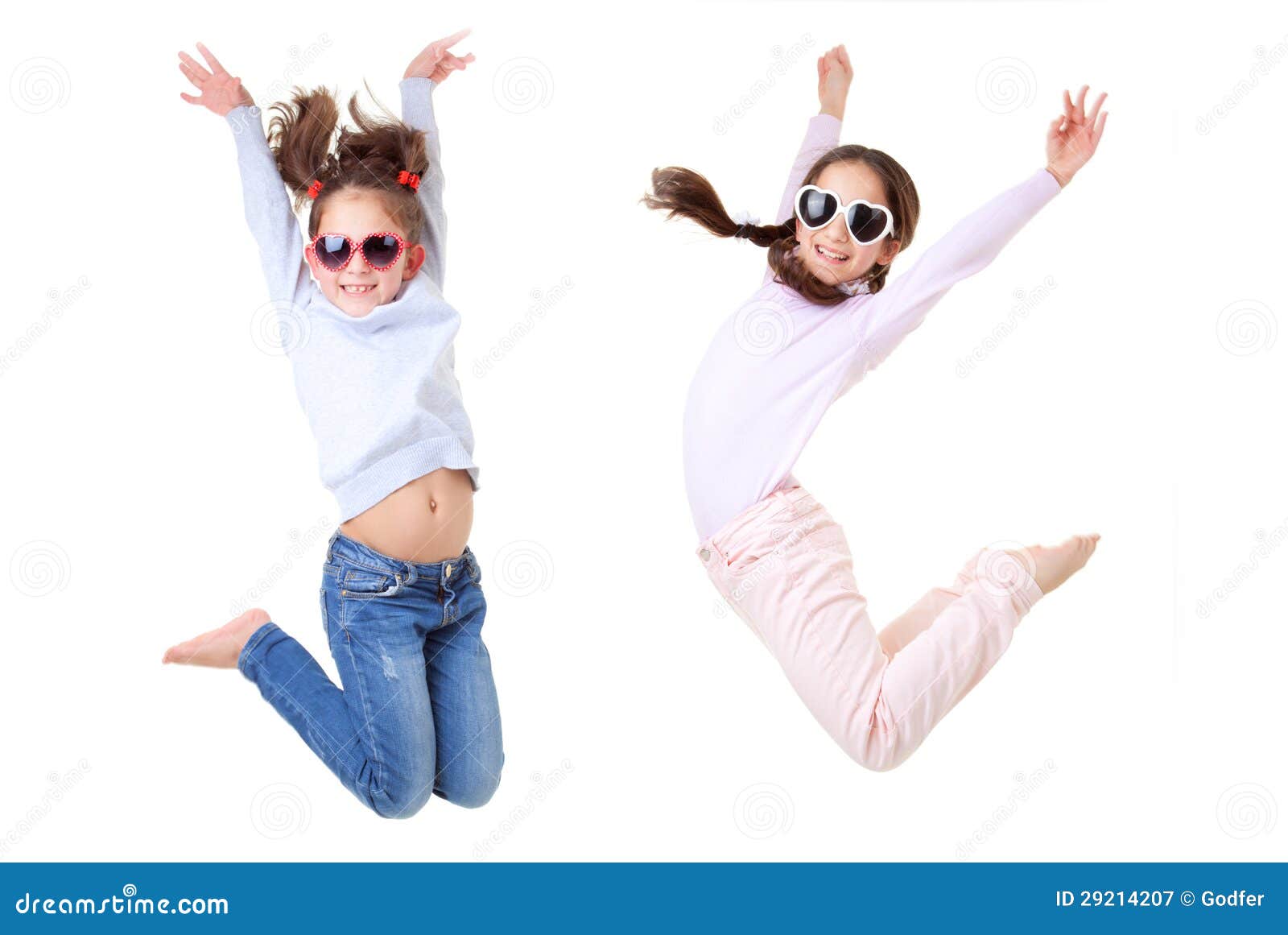 Het Actieve Kinderen Springen Stock Afbeelding - Image of mensen ...