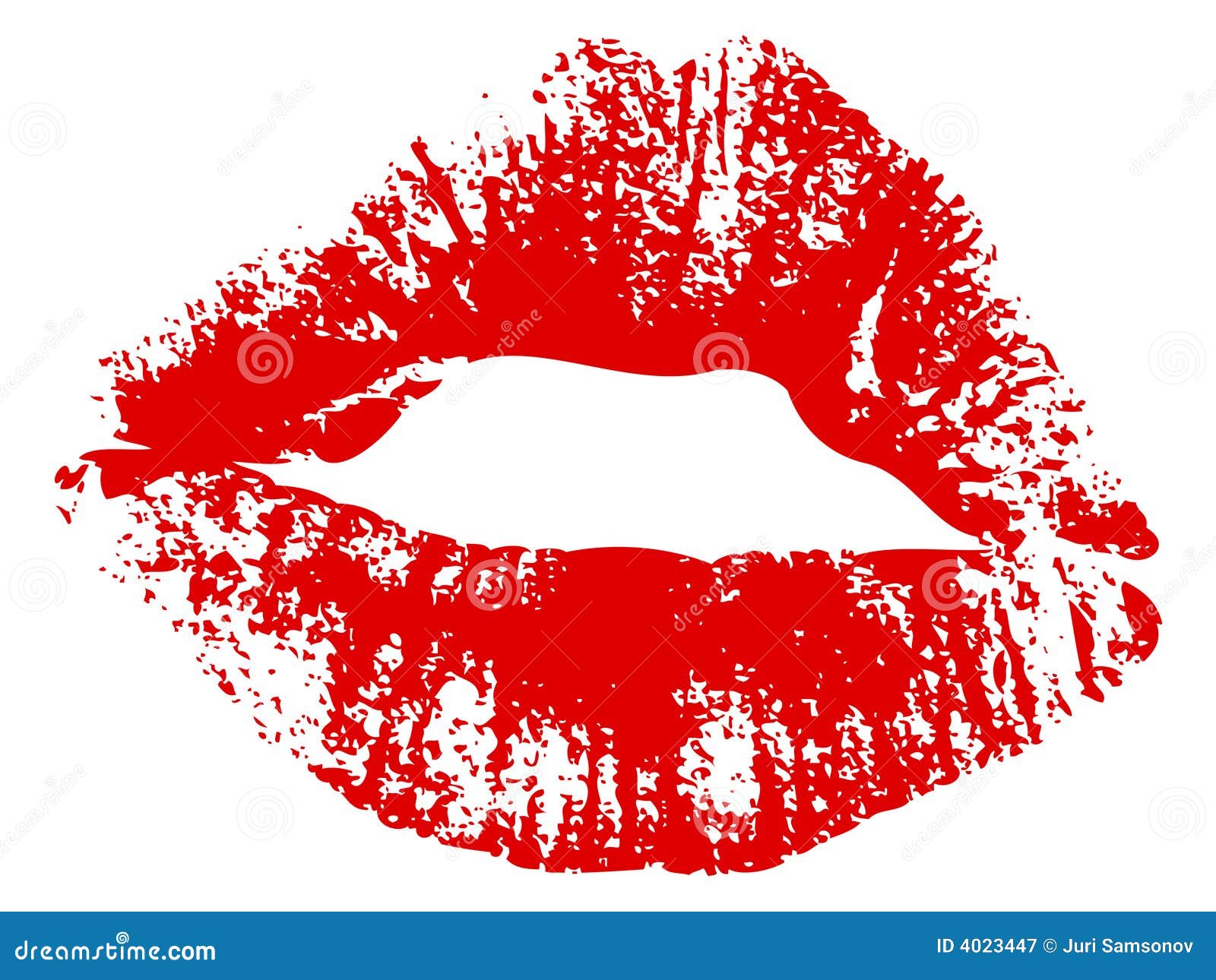 Het af:drukken van de kus. vector illustratie. Illustration of ...