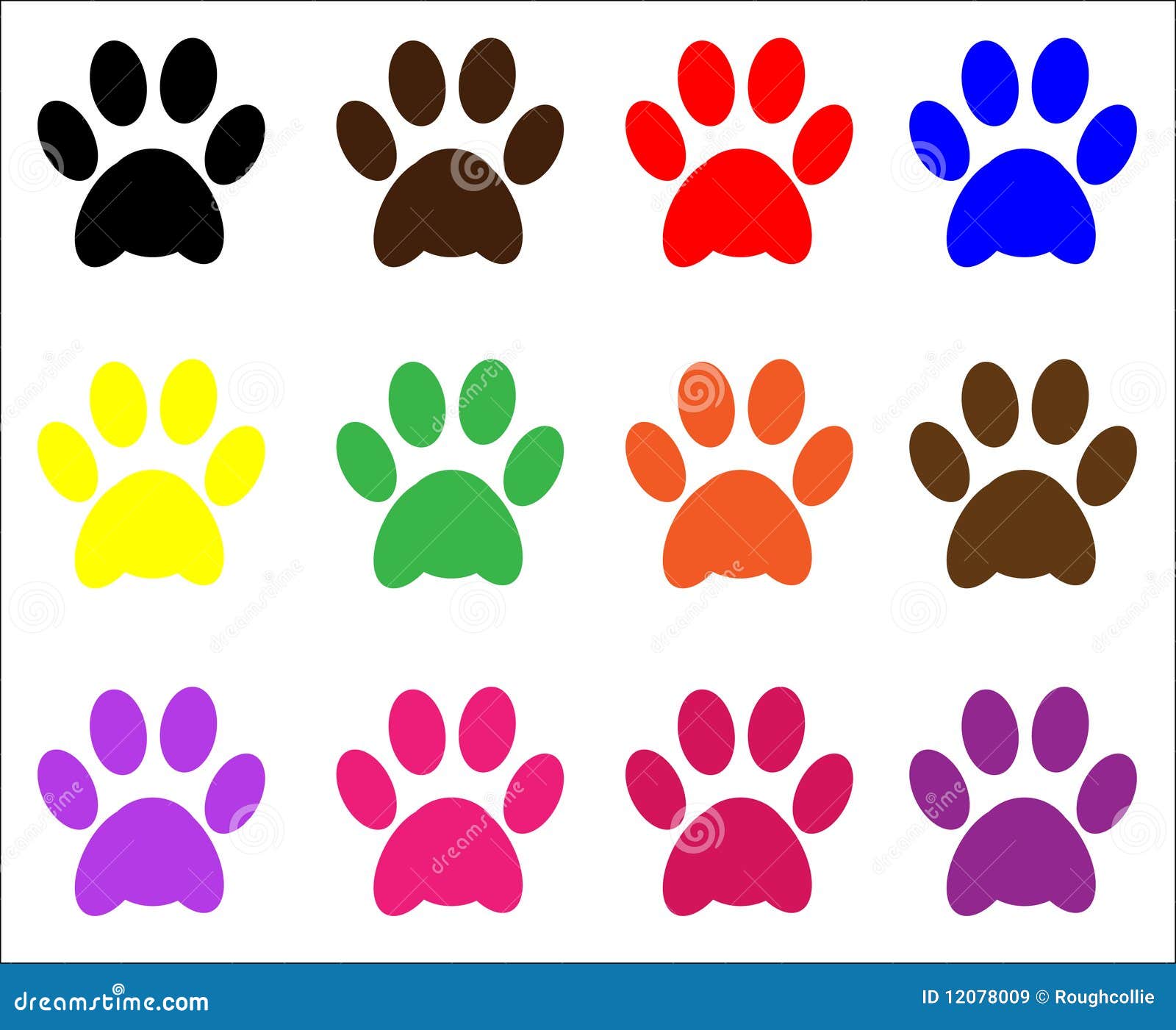 Het Af:drukken van de poot vector illustratie. Illustration of ...