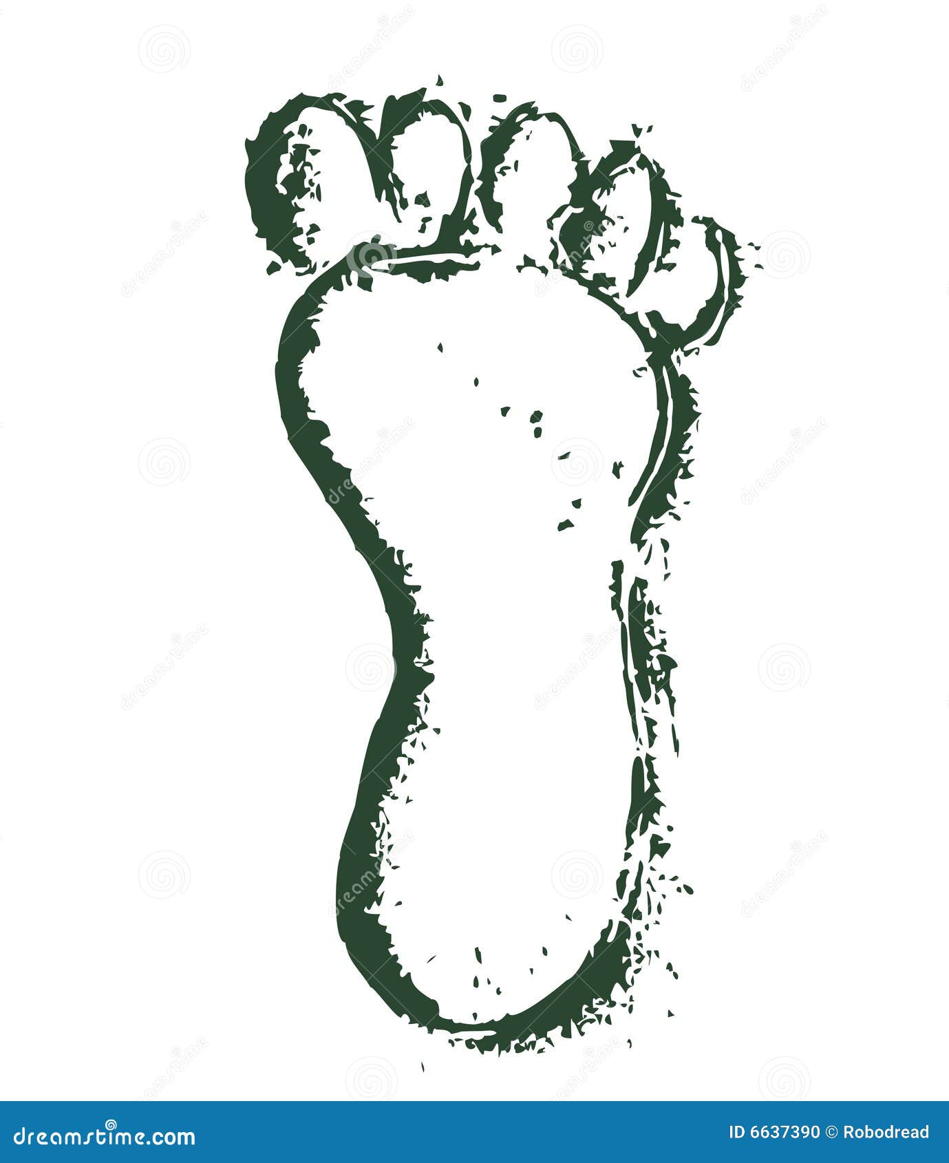 Het Af:drukken Van De Voet (vector) Vector Illustratie - Illustration ...