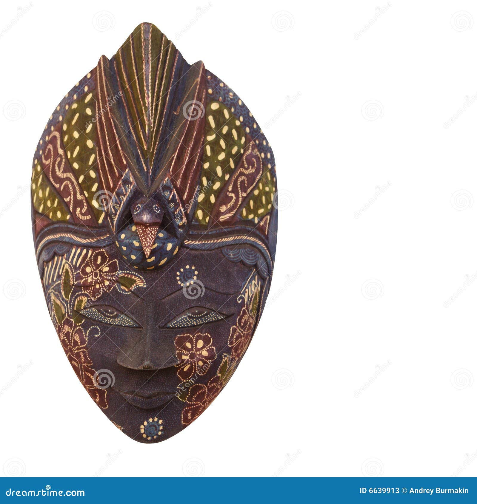 Het Afrikaanse masker stock afbeelding. Image of kleur - 6639913